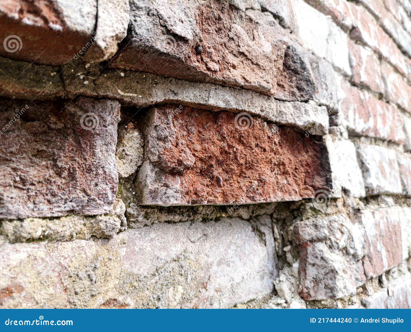 Old Crumbling Brick Wall As an Abstract Stock Photo - Image of ...