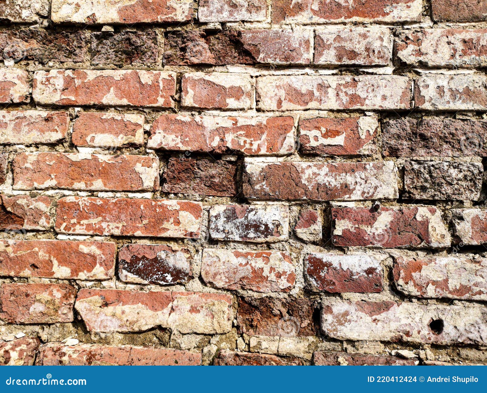 Old Crumbling Brick Wall As an Abstract Stock Photo - Image of cement ...