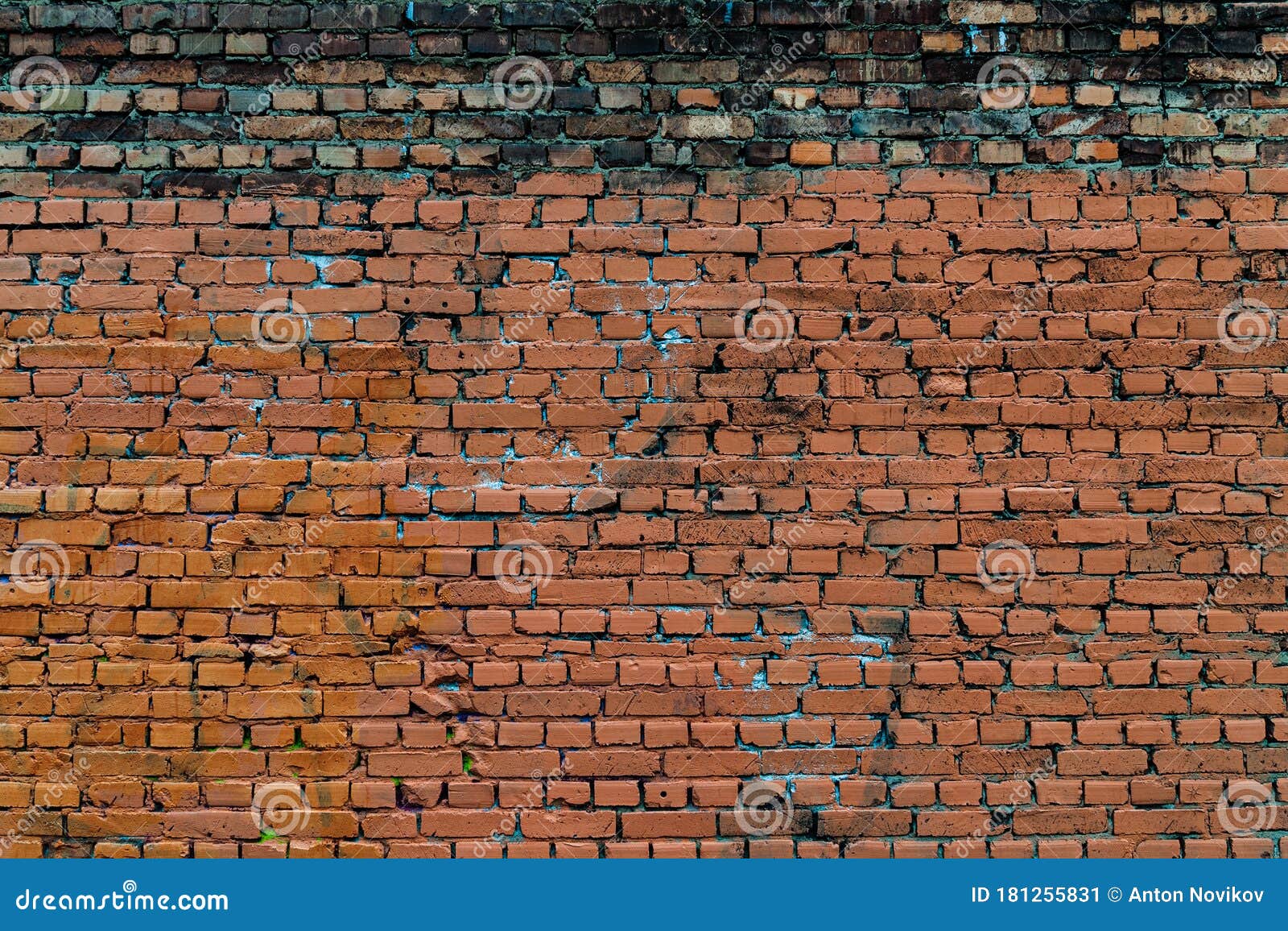 An Old Crumbling Brick Wall Stock Image - Image of wall, crumbling ...