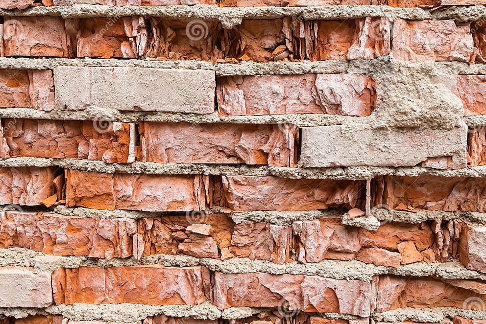 Old crumbling brickwork stock image. Image of pattern - 77262629