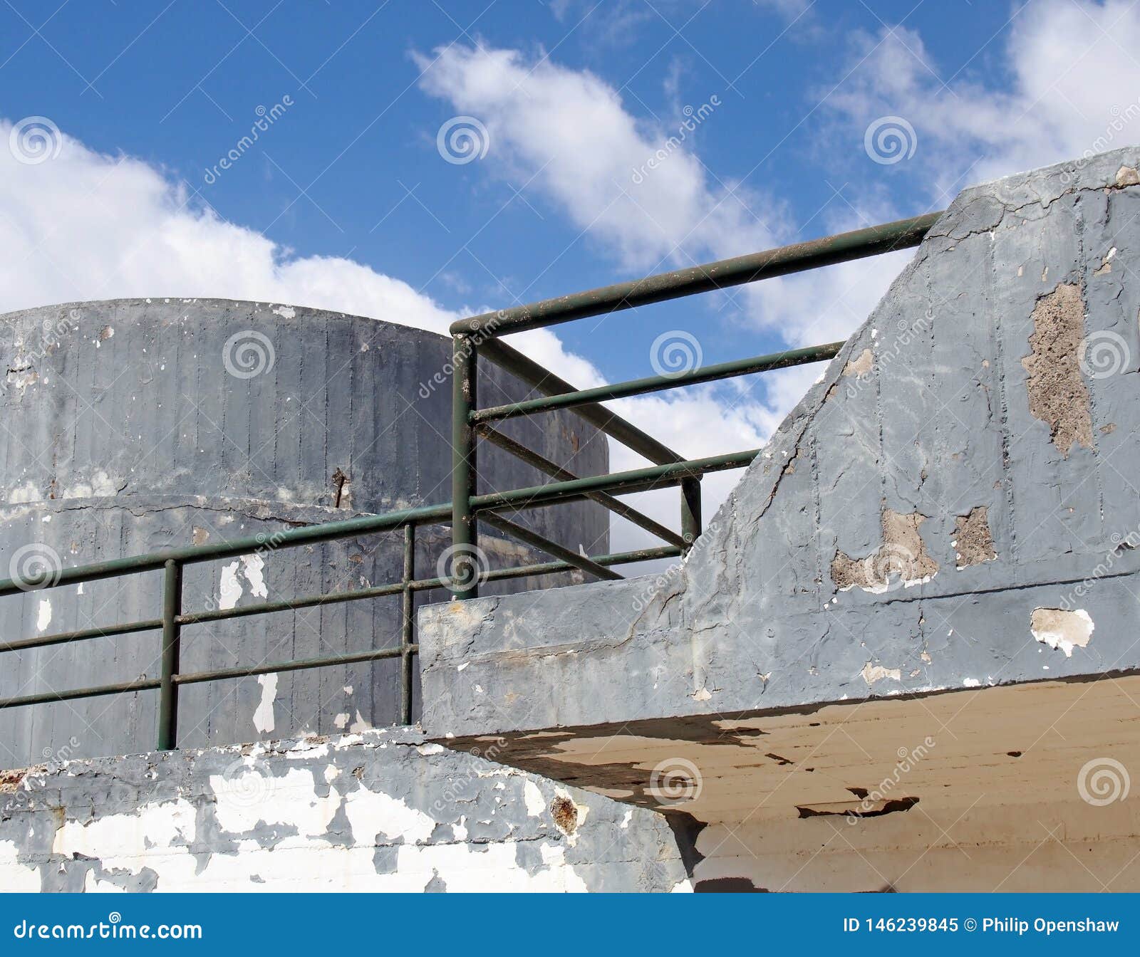 An Old Crumbling Concrete Military Bunker Type Structure with Rounded ...