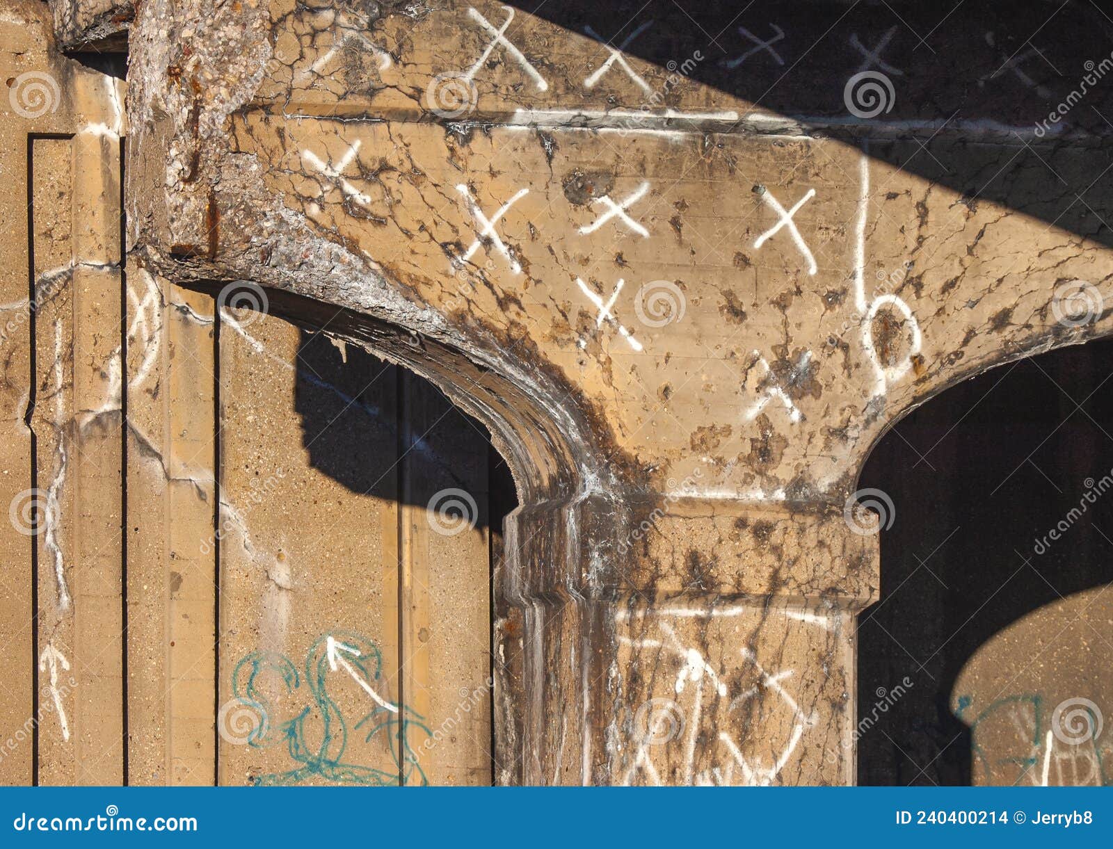 Old Crumbling Concrete Viaduct Stock Photo - Image of fineart ...