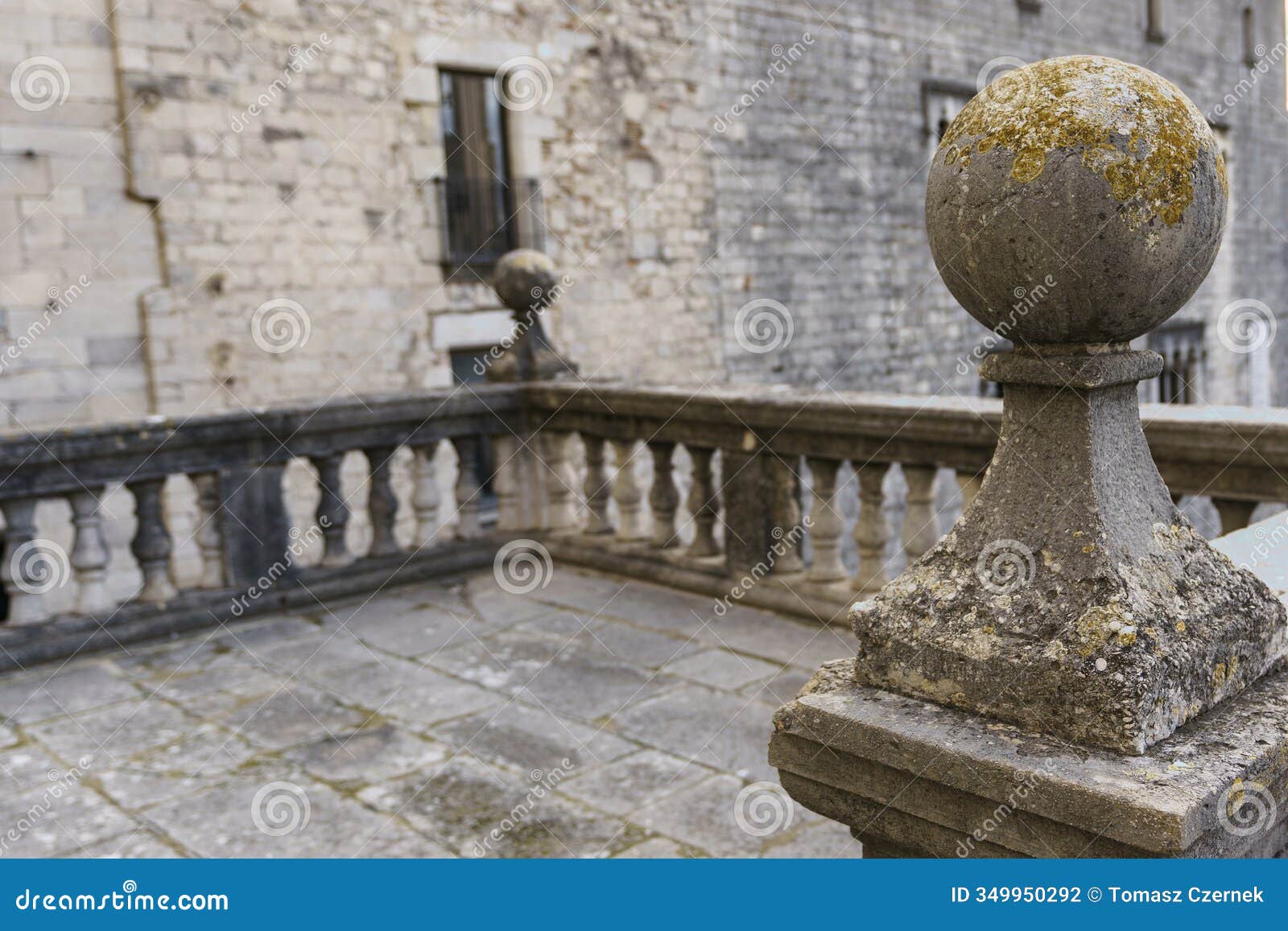 Old Crumbling Stone Structures - Railings Stock Photo - Image of stone ...