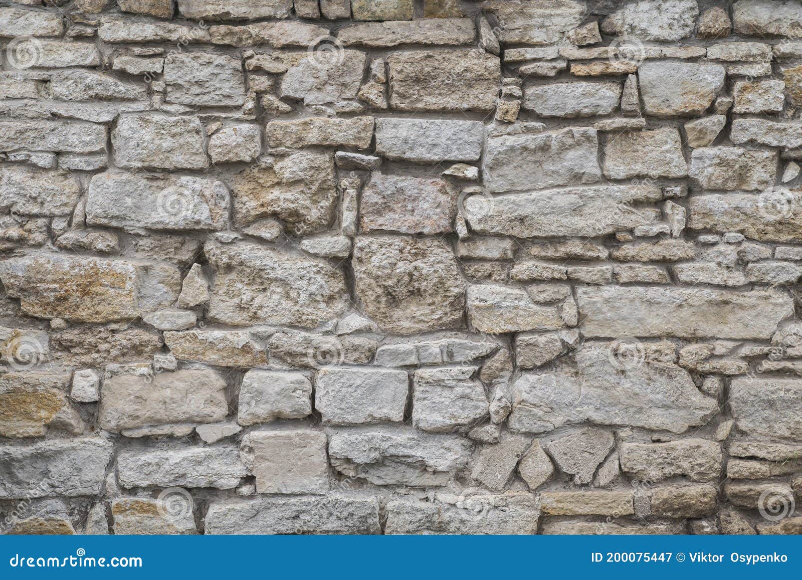 Old Crumbling Stone Wall in an Castle Stock Image - Image of defense ...