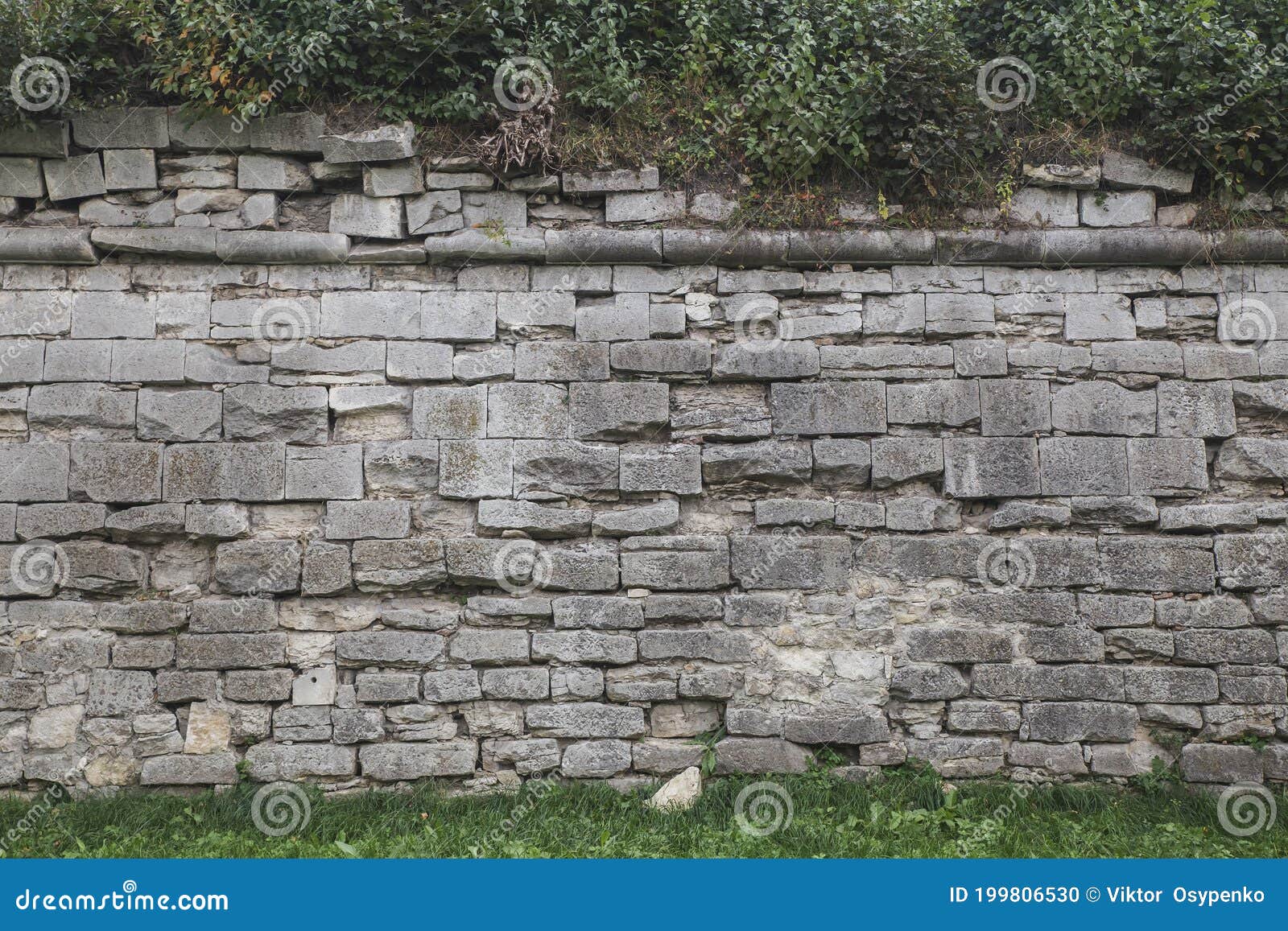 Old Crumbling Stone Wall in an Castle Stock Photo - Image of broken ...