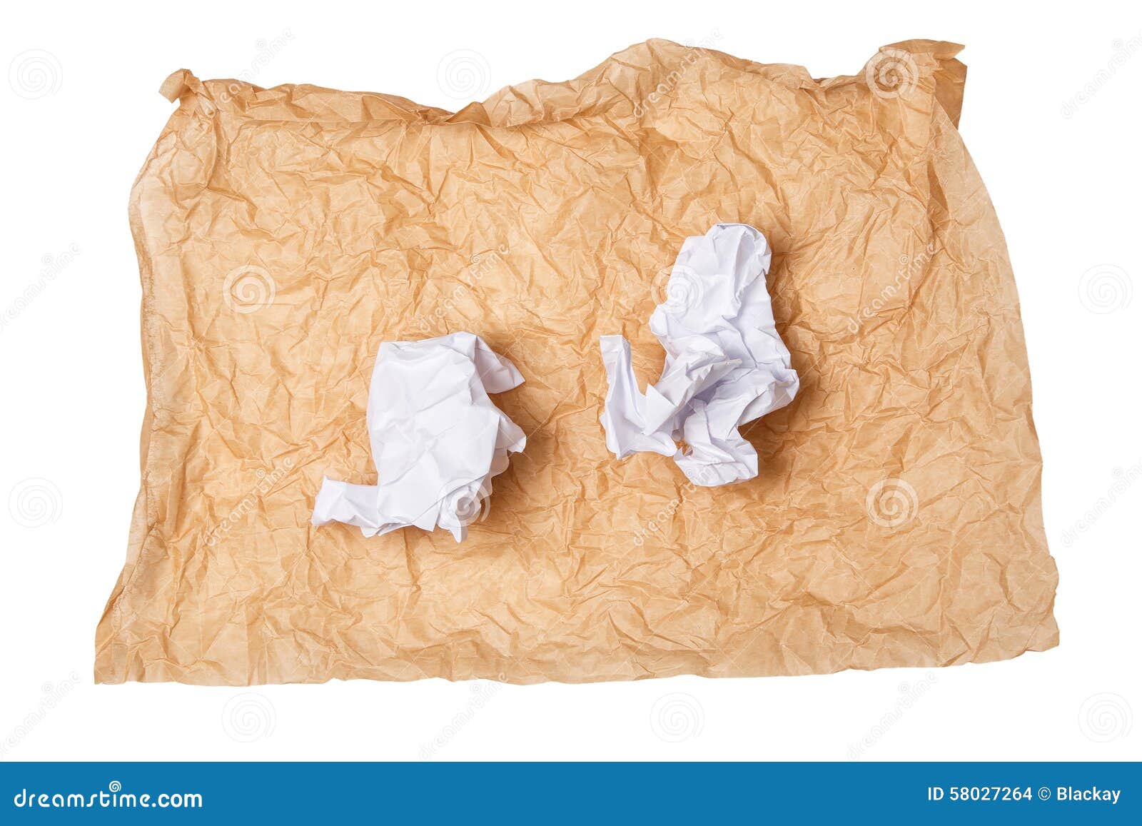 Old crumpled paper stock photo. Image of paper, grungy - 58027264