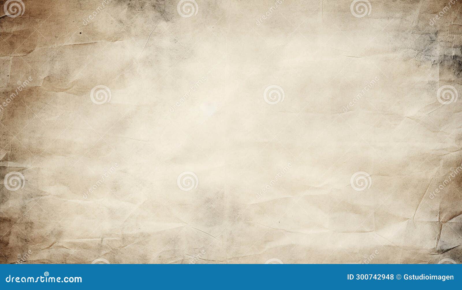 Old Crumpled Paper with Stained Antique Pattern Generated by AI Stock ...