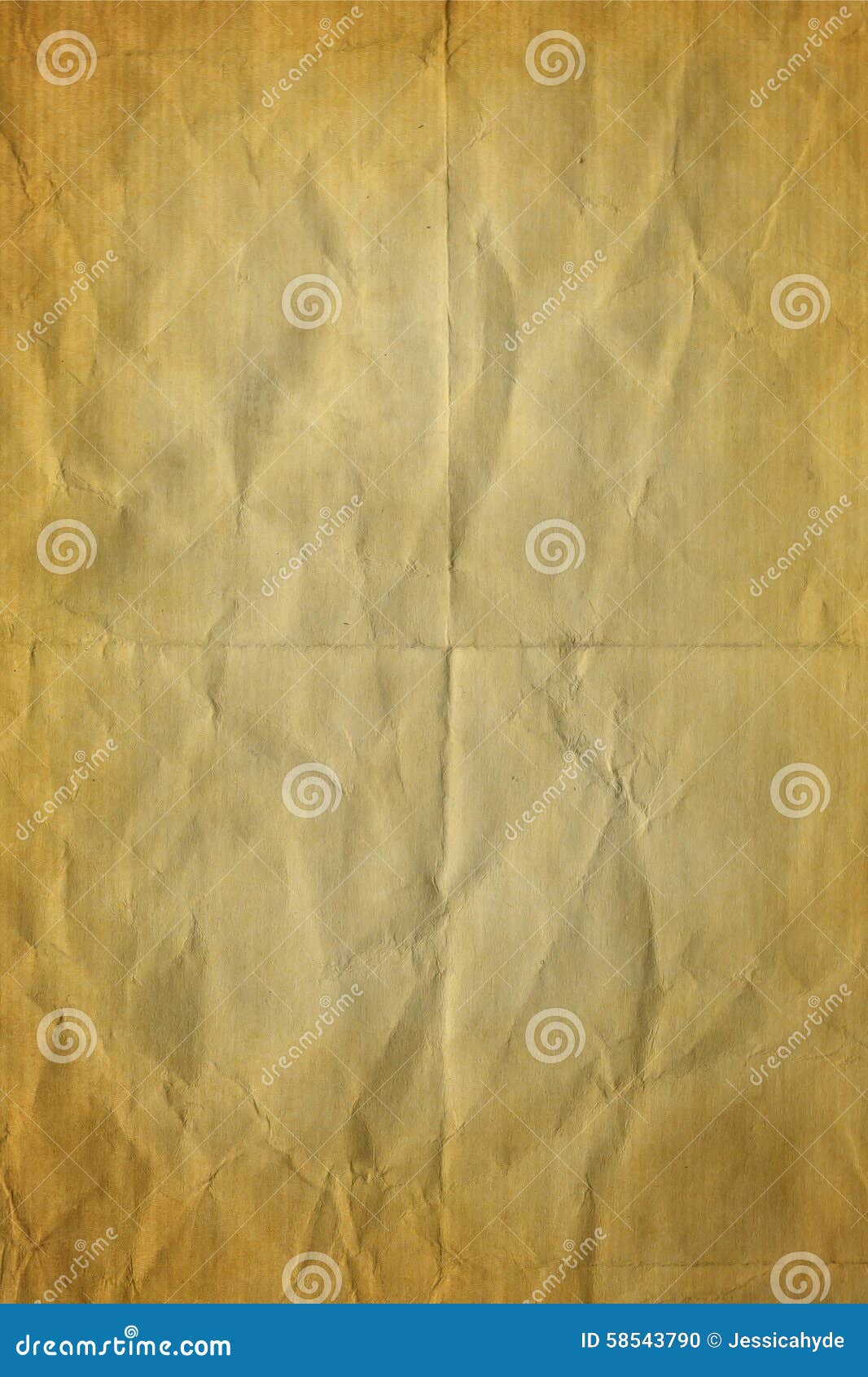 Old crumpled paper stock photo. Image of aged, cream - 58543790