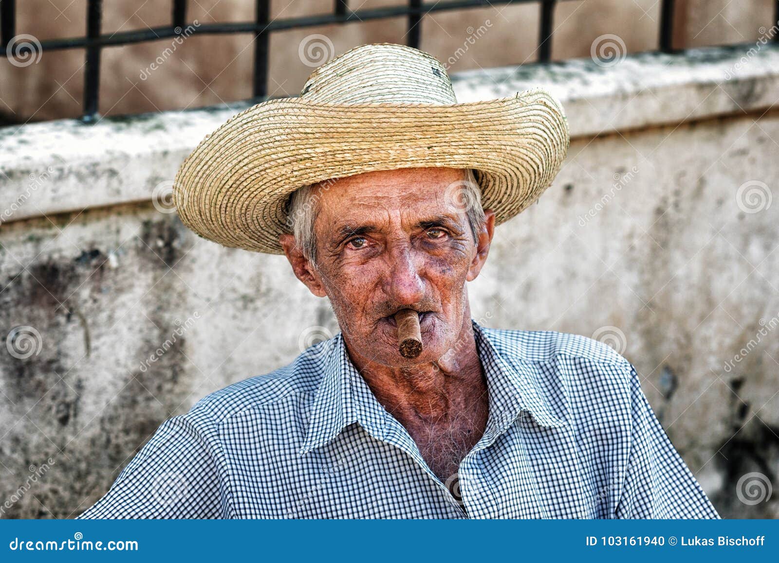 Old Cuban Man with Cigar editorial image. Image of african - 103161940