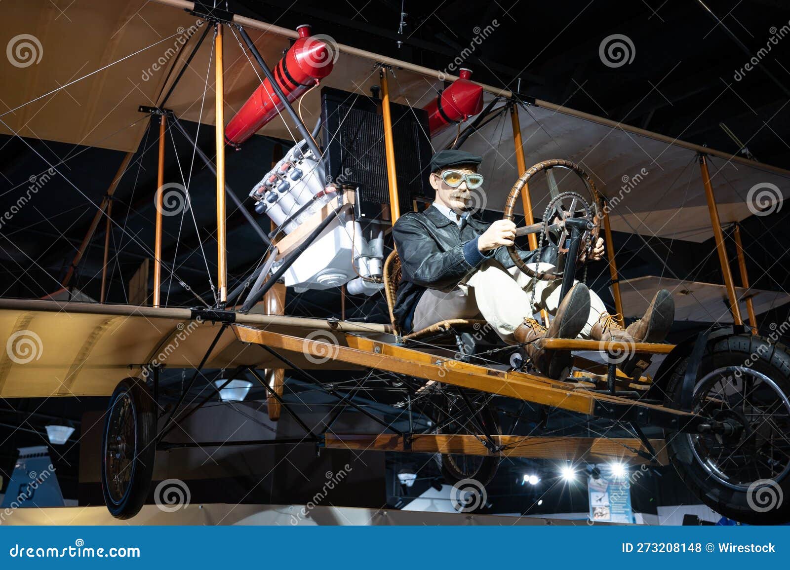 Old Curtiss a-1 Pusher Biplane from 1912 is Shown in Museum Editorial ...