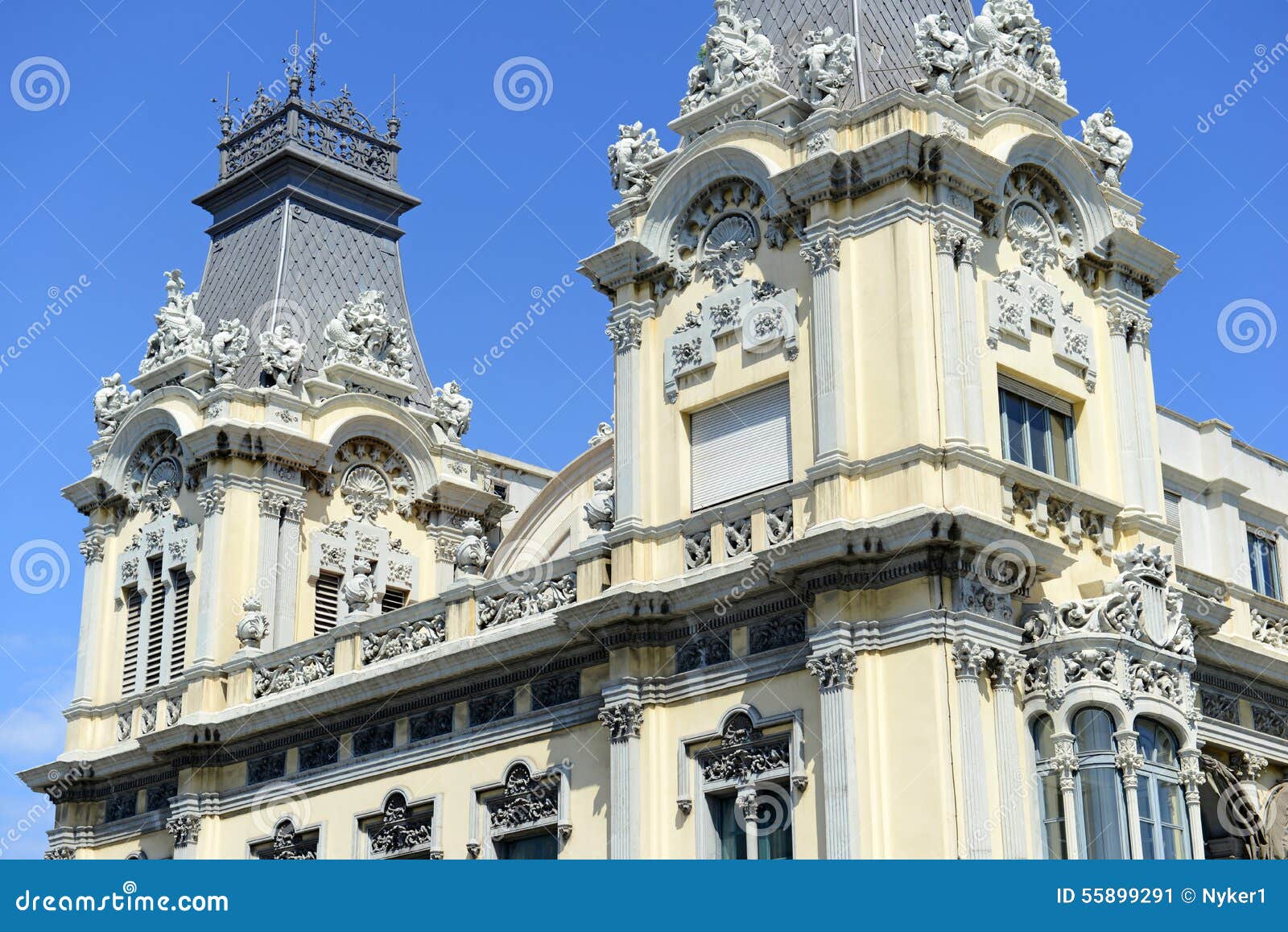Old Customs House Showing Spanish Architecture Stock Image - Image of ...