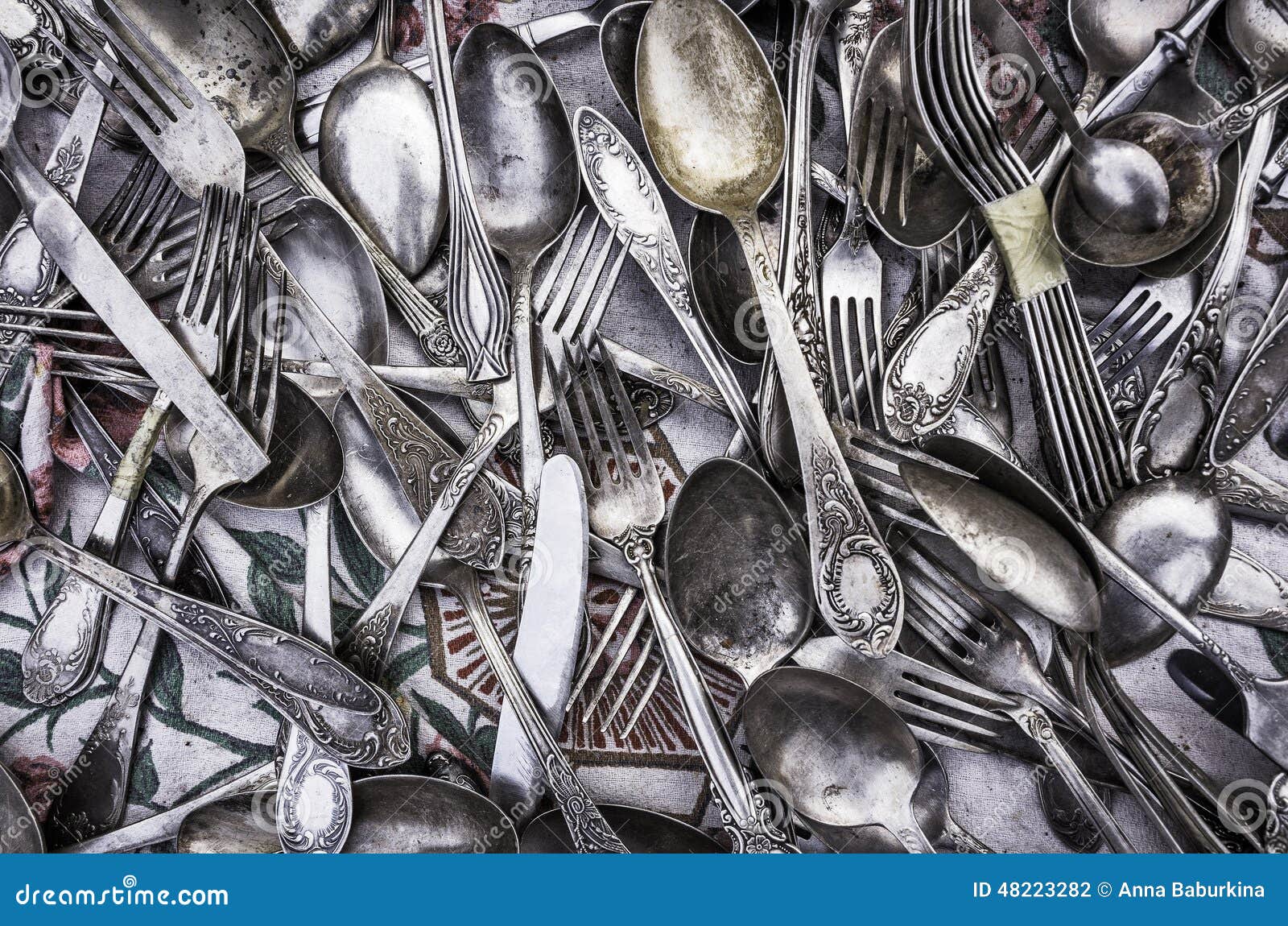 Old cutlery stock photo. Image of collectible, rust, objects - 48223282