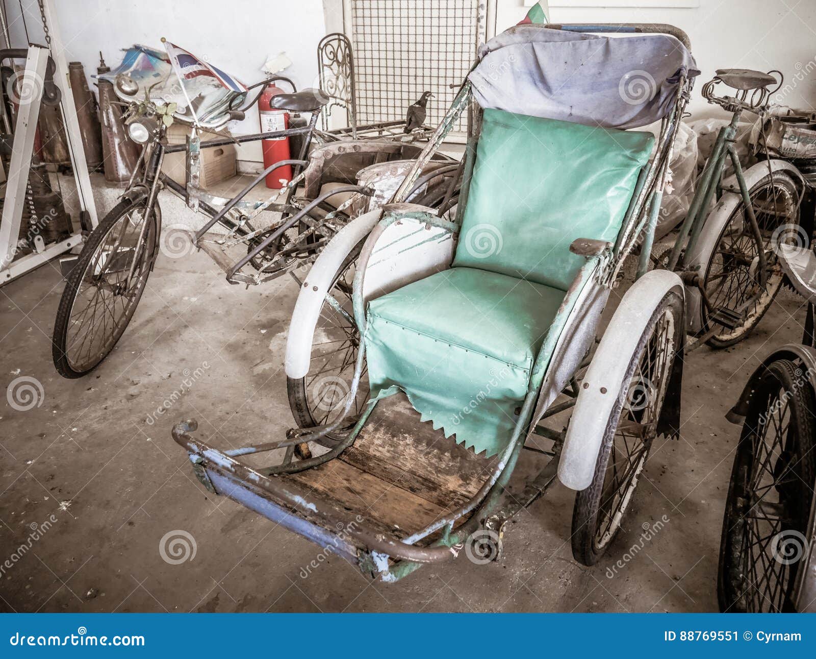 Old Cycle Rickshaw, Retro Pedicab, Vintage Background Stock Image ...