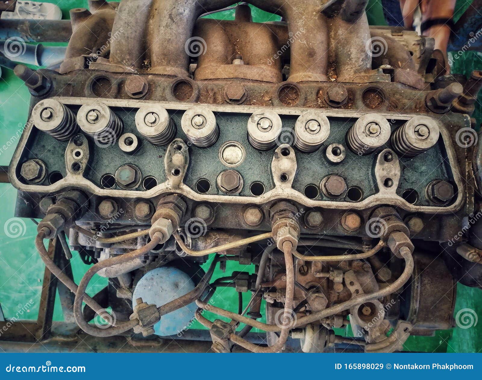 The Old 4-cylinder Diesel Engine, Laboratory of Engineering, Engine ...