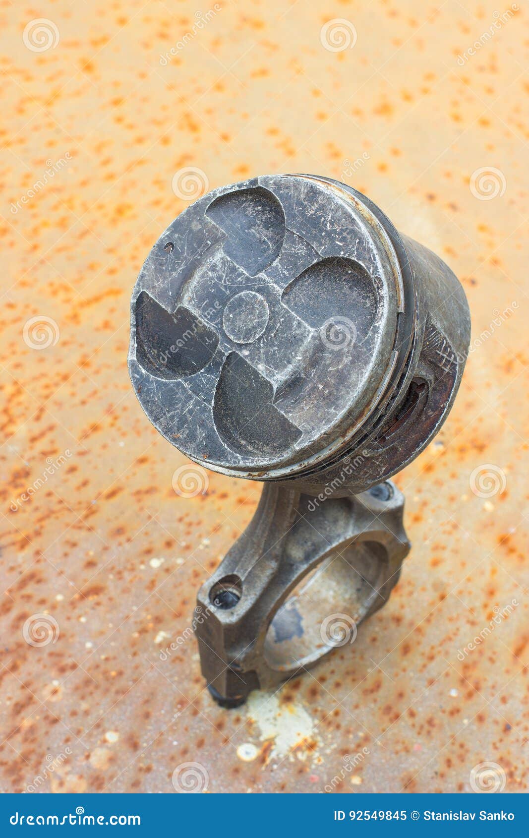 Old Cylinder Piston on Rusty Stock Image - Image of background ...
