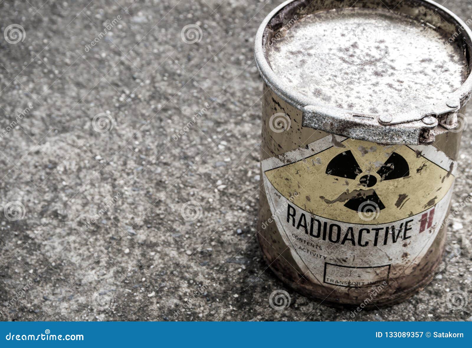 Old Cylinder Shape Container of Radioactive Material Stock Image ...