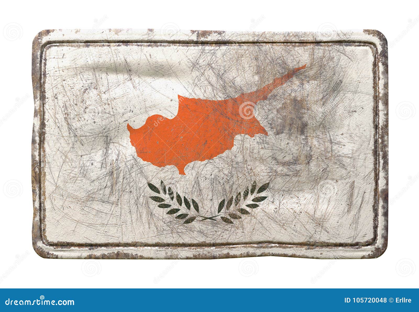 Old Cyprus flag stock illustration. Illustration of plate - 105720048