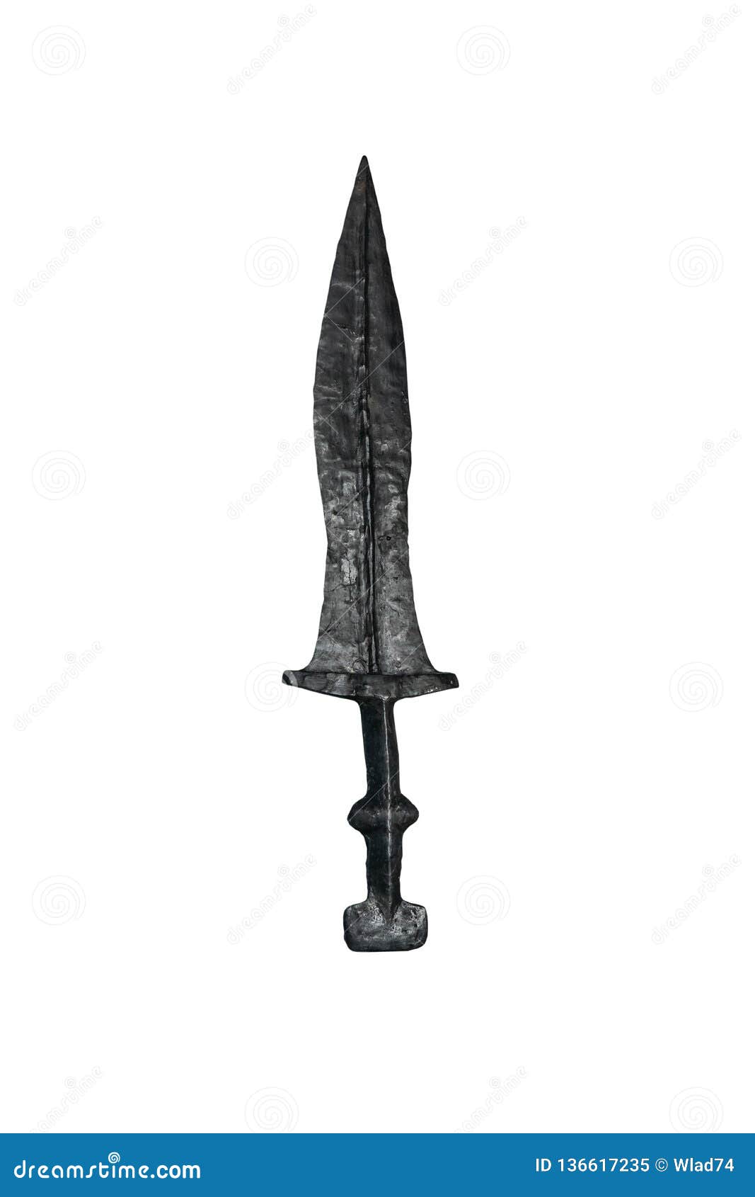 The Old Dagger on White, Isolated Stock Image - Image of white, retro ...