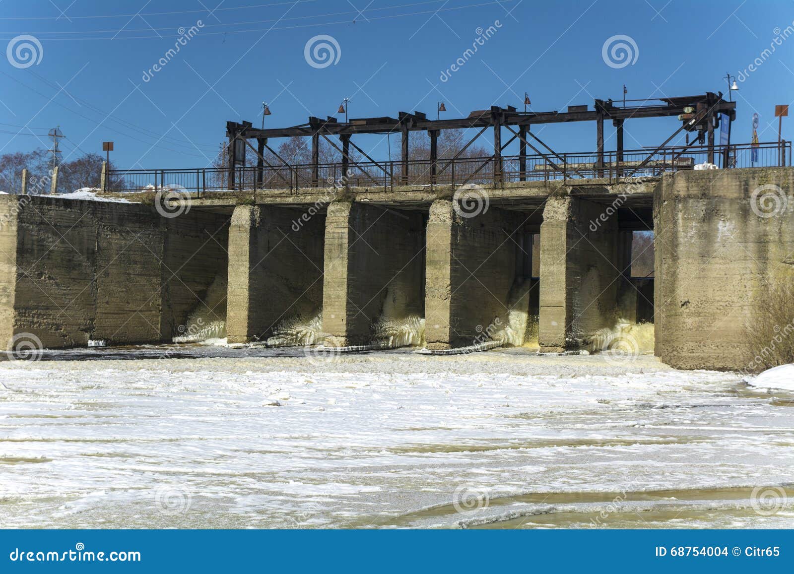 The old dam stock photo. Image of cascade, flood, waterfall - 68754004