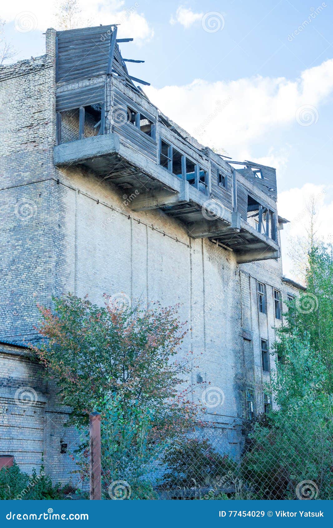 Old and Damaged Balcony. Old Building. Stock Image - Image of ...