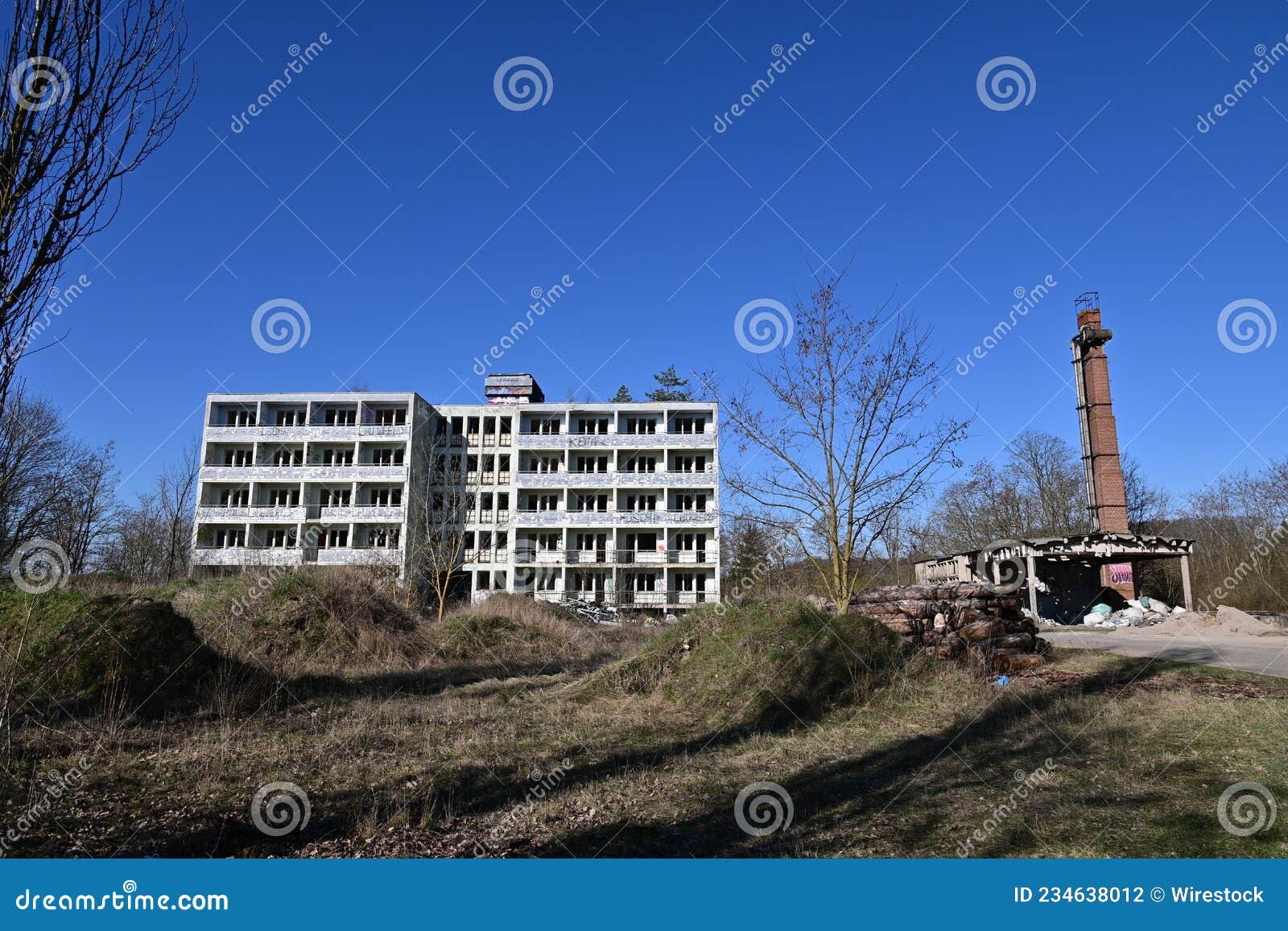Old Damaged Building in Buckow, Germany, Lost-Place Editorial ...