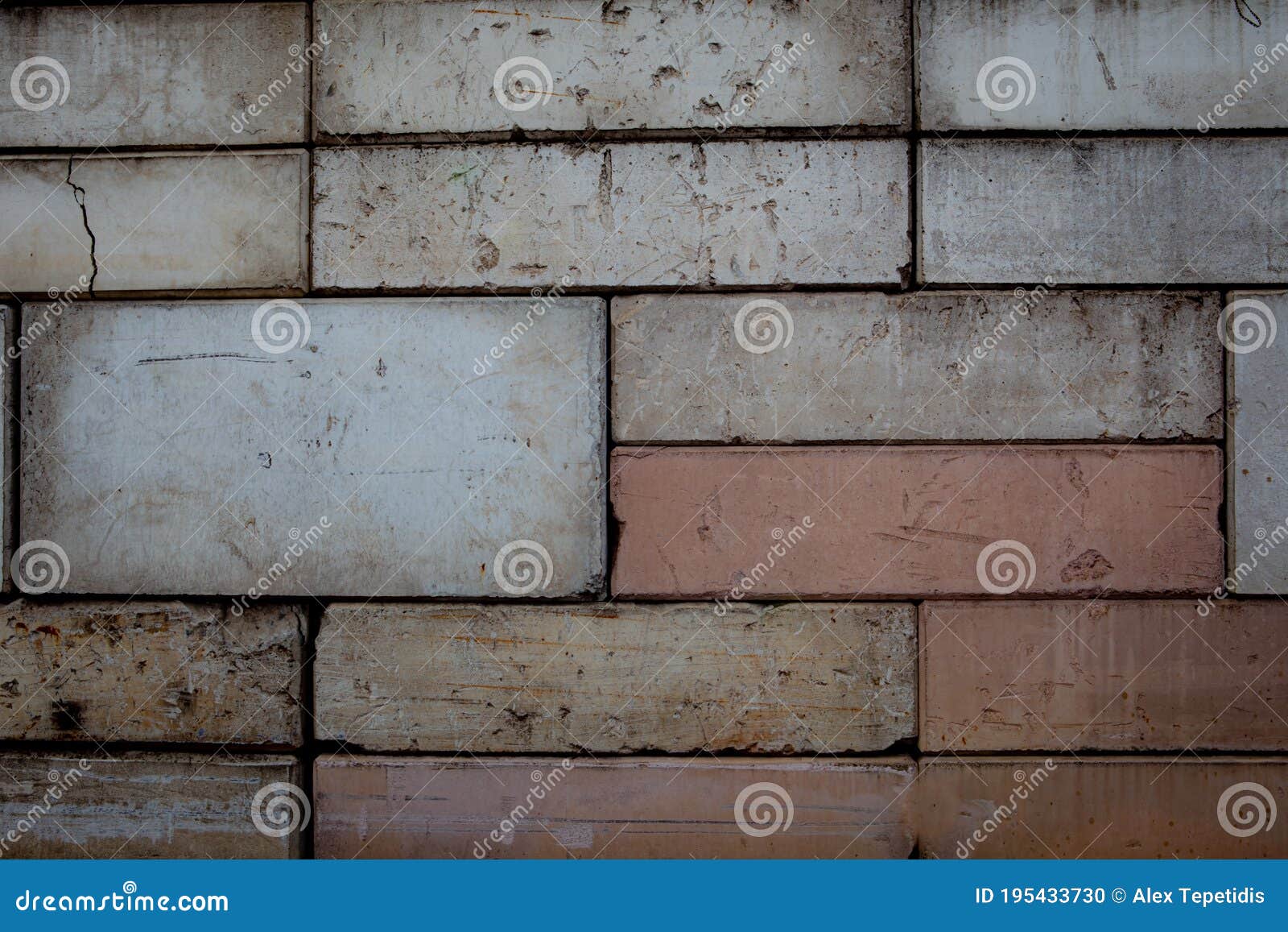 Old and Damaged Cement Block Wall Stock Photo - Image of stacked ...