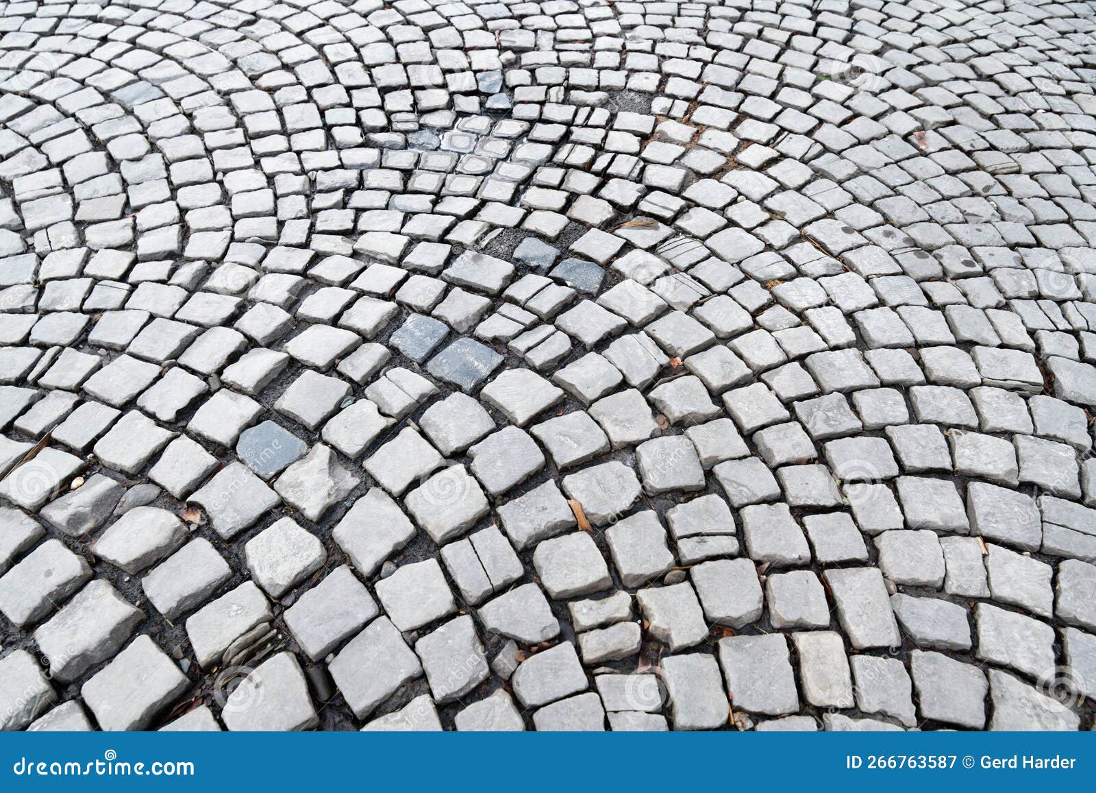 Old damaged cobblestone stock image. Image of closeup - 266763587