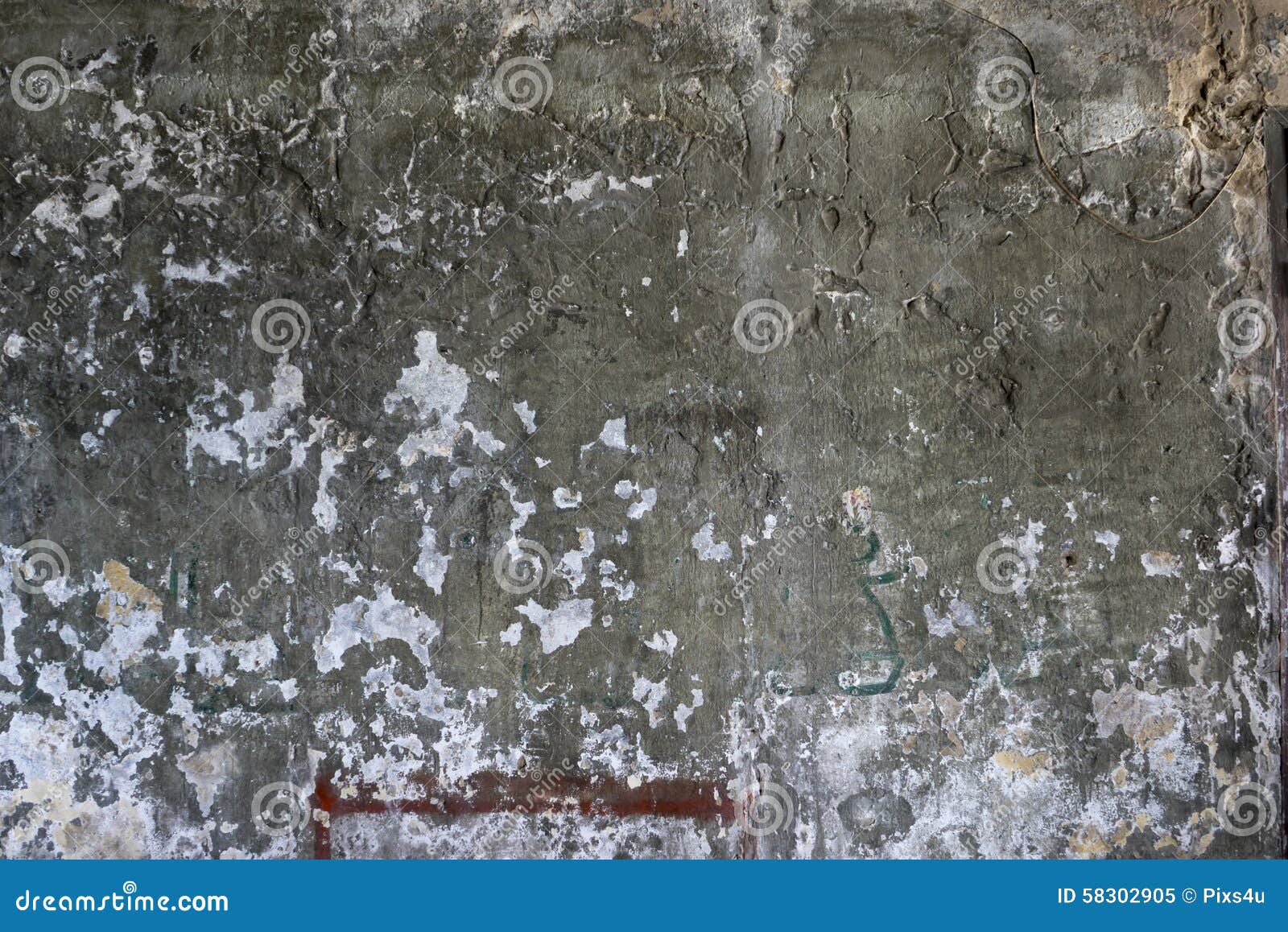 Old damaged concrete wall stock image. Image of crack - 58302905