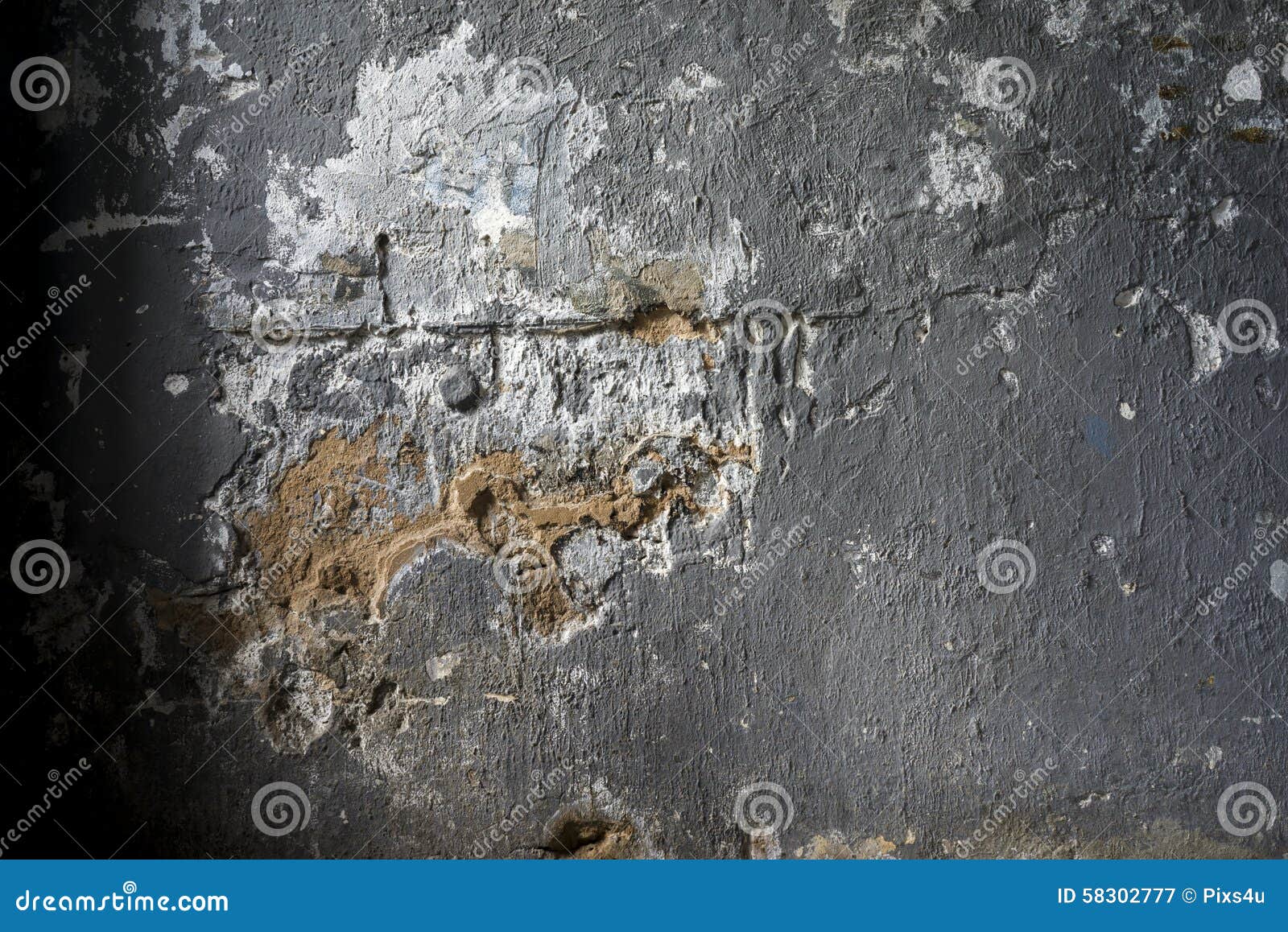 Old damaged concrete wall stock image. Image of stone - 58302777