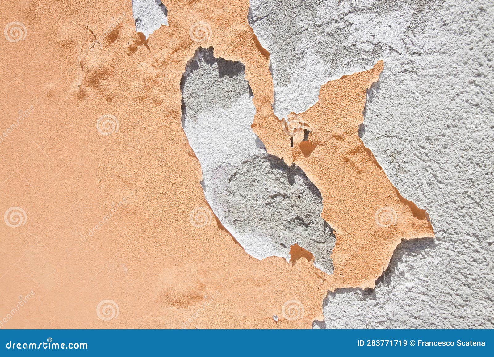 Old Damaged and Damp Cement Plaster that Detaches from the Masonry ...