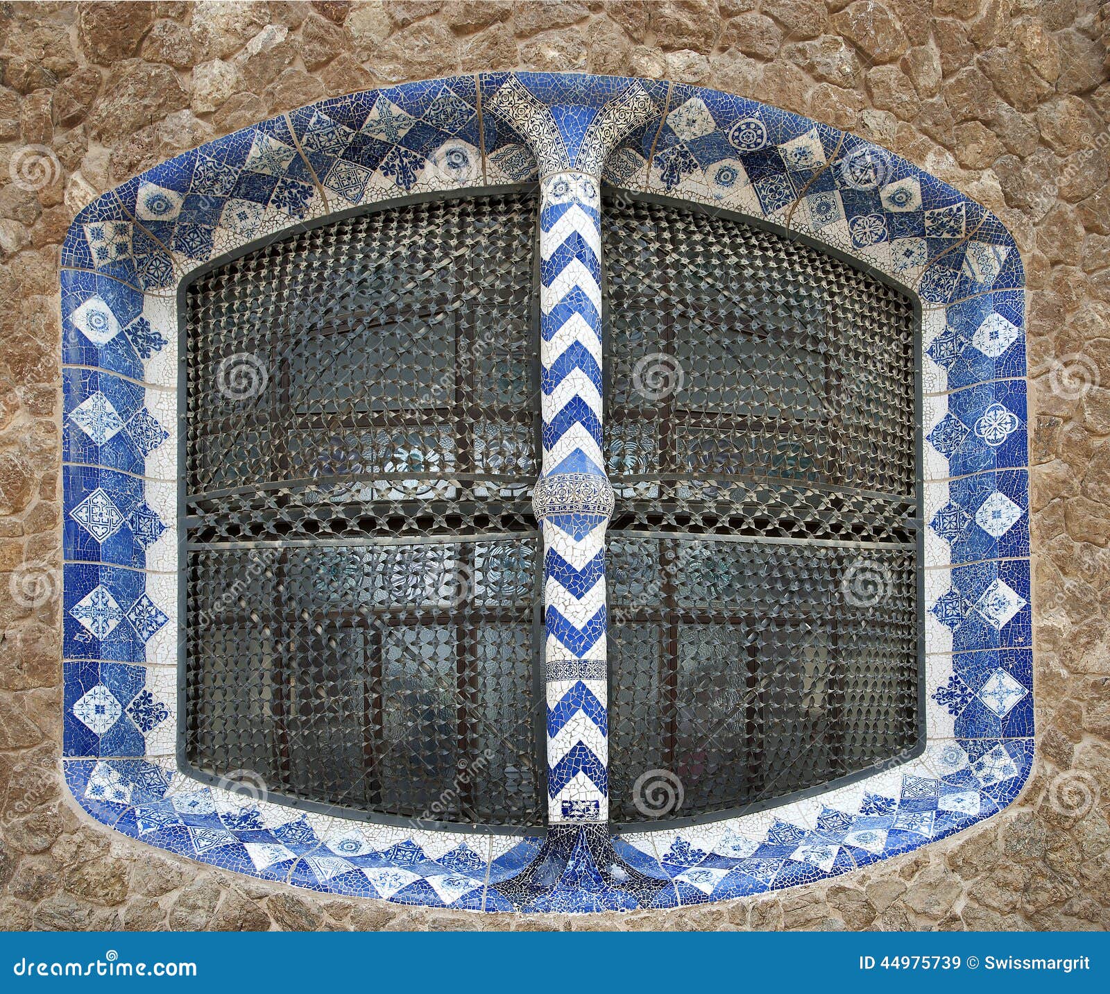 Old Damaged Decorative Ceramic Window Frame Stock Image - Image of ...