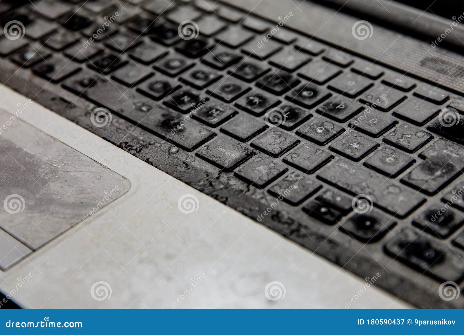Old Damaged and Dirty Keyboard Stock Image - Image of damaged, grunge ...