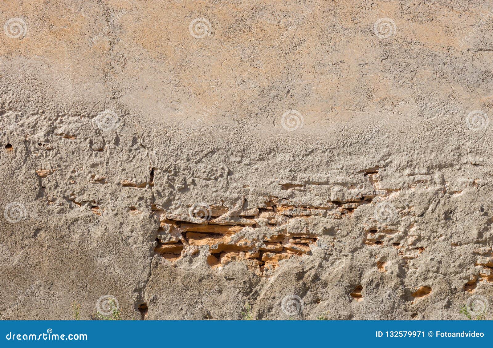 Old Damaged Gray Wall with Broken Plaster Stock Image - Image of ...