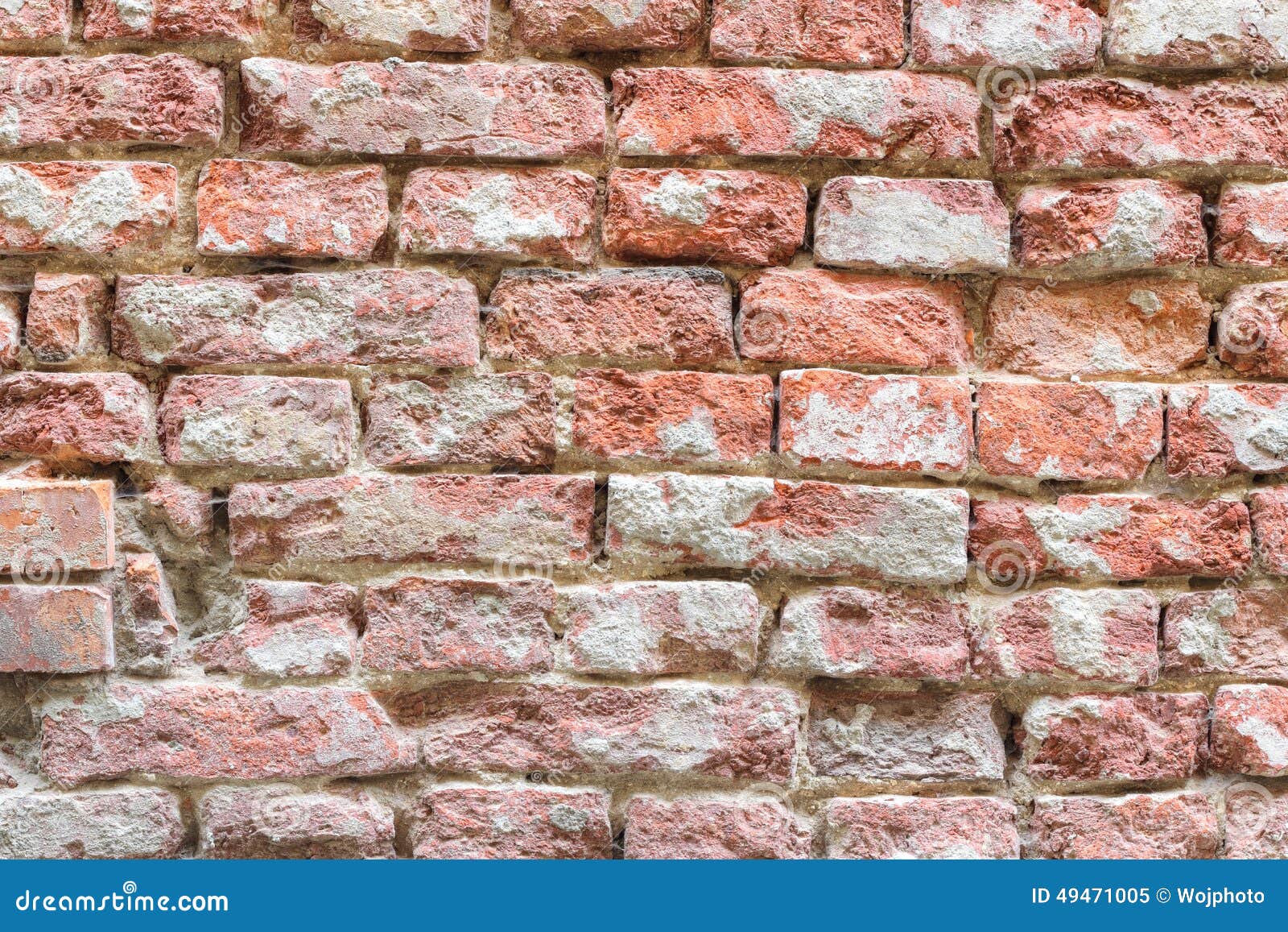 Old, Battered, Damaged White Concrete Wall With Cracks And Dark Paint ...
