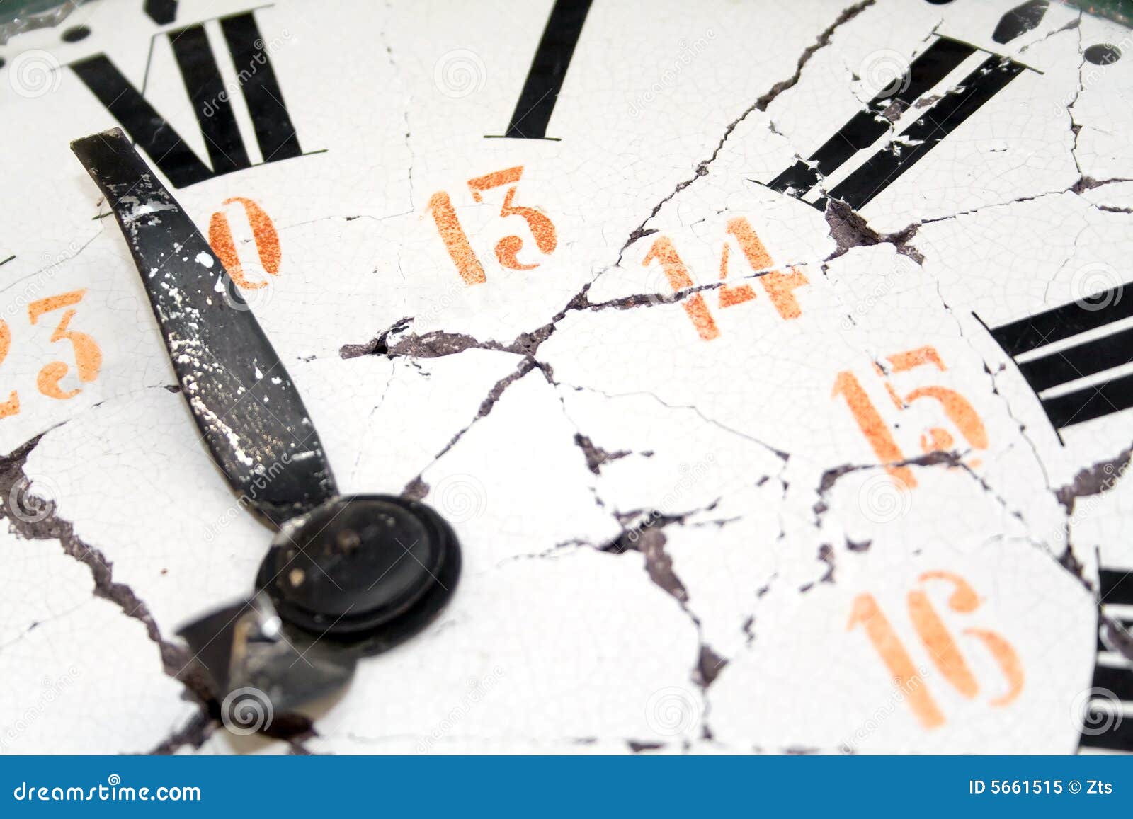 Old and Damaged Retro Clock Stock Image - Image of broken, antique: 5661515