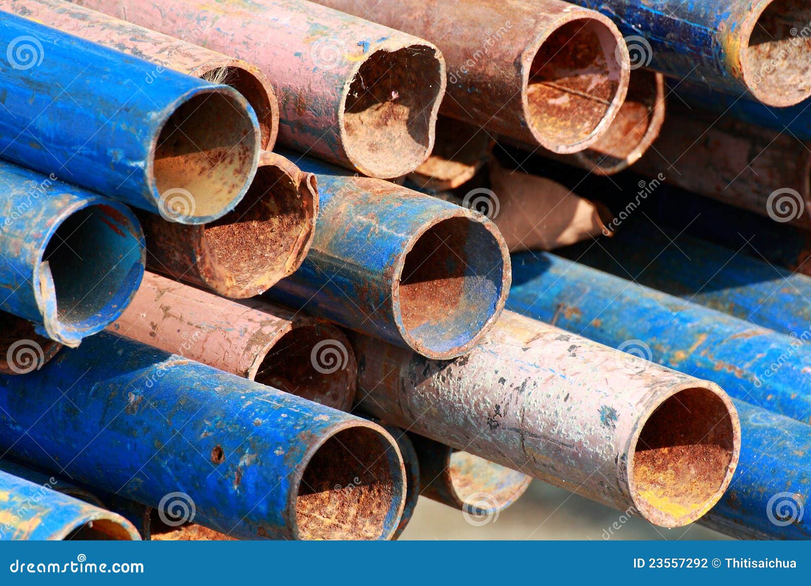 Old damaged rusty pipe stock photo. Image of pipeline - 23557292