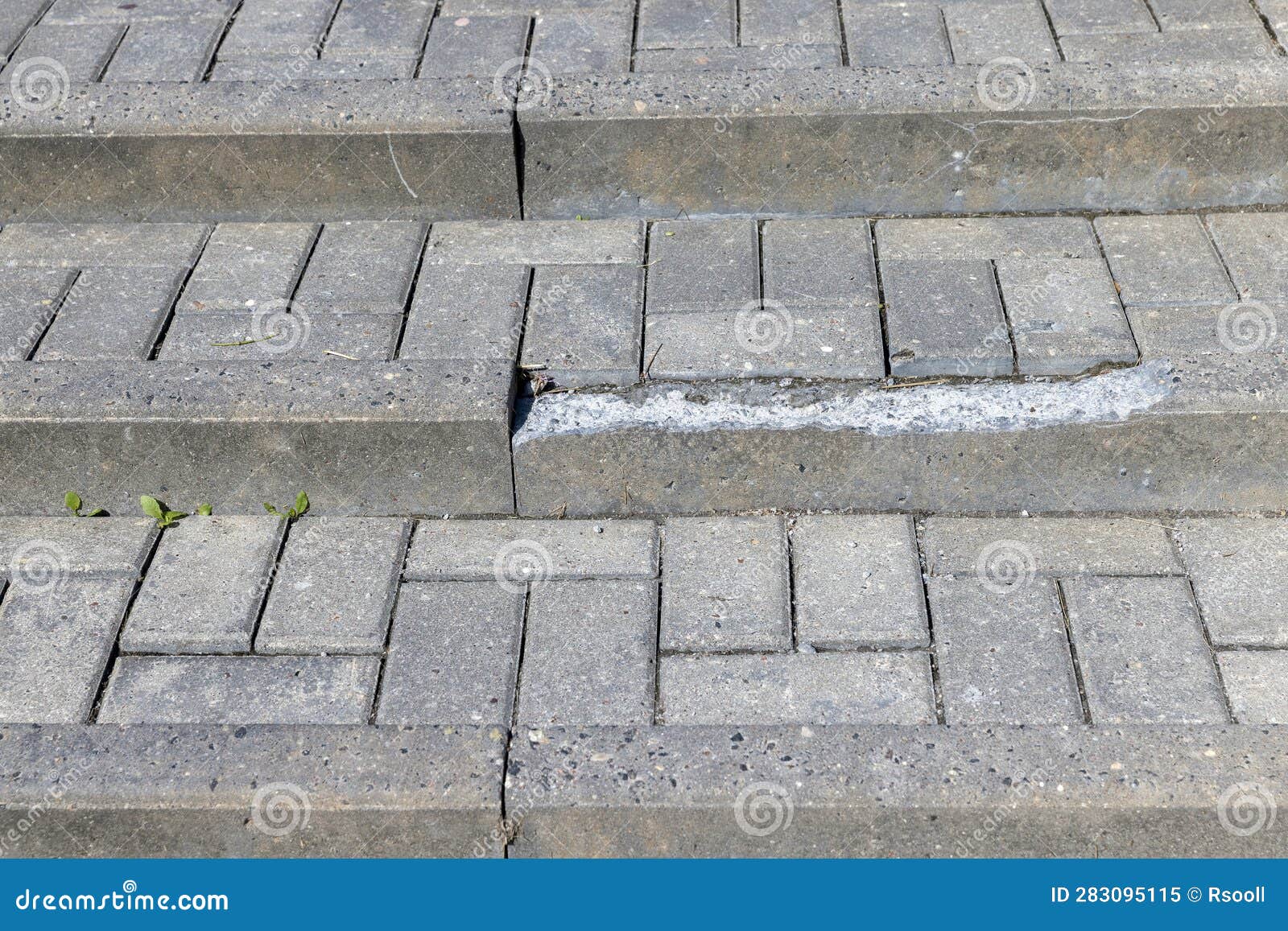 An Old Damaged Staircase in the Park Stock Image - Image of exterior ...