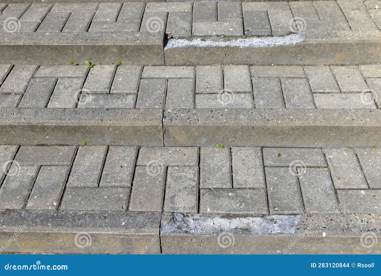 Damaged Staircase. Old Staircase In The Metropolis. Broken Stairs On A ...