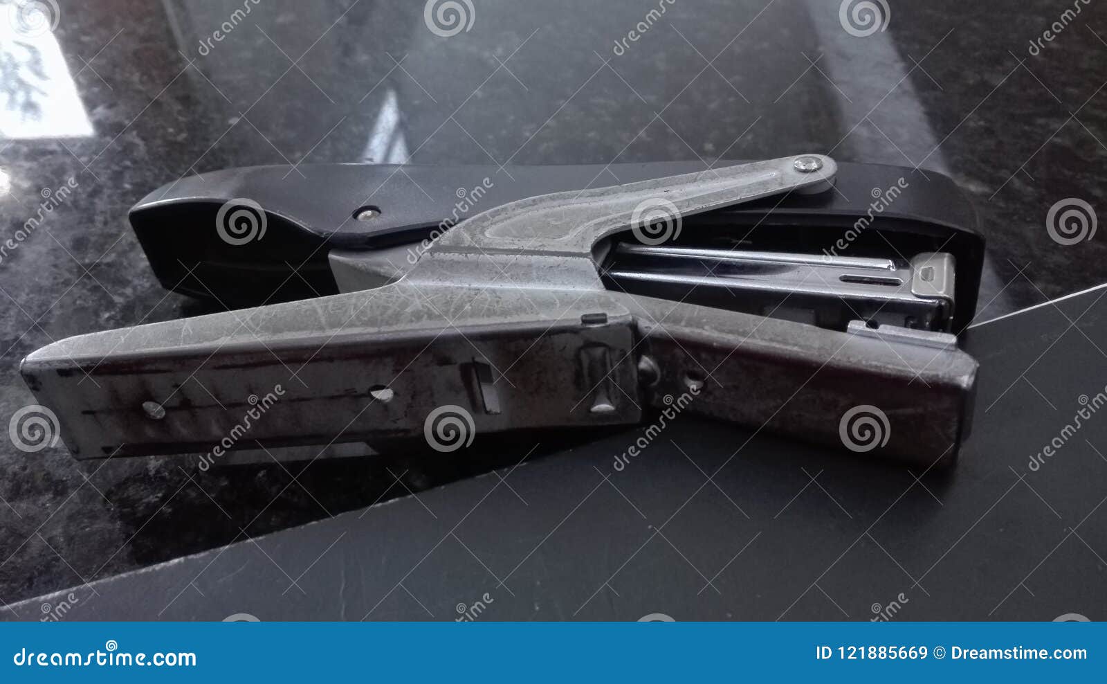 Old and damaged stapler stock image. Image of stapler - 121885669