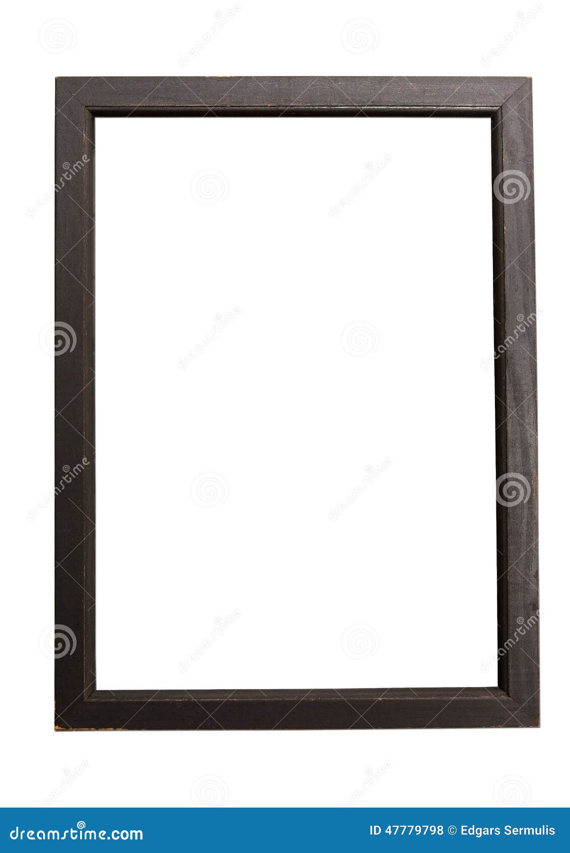 Old, Dark Frame on White Background Stock Photo - Image of decoration ...