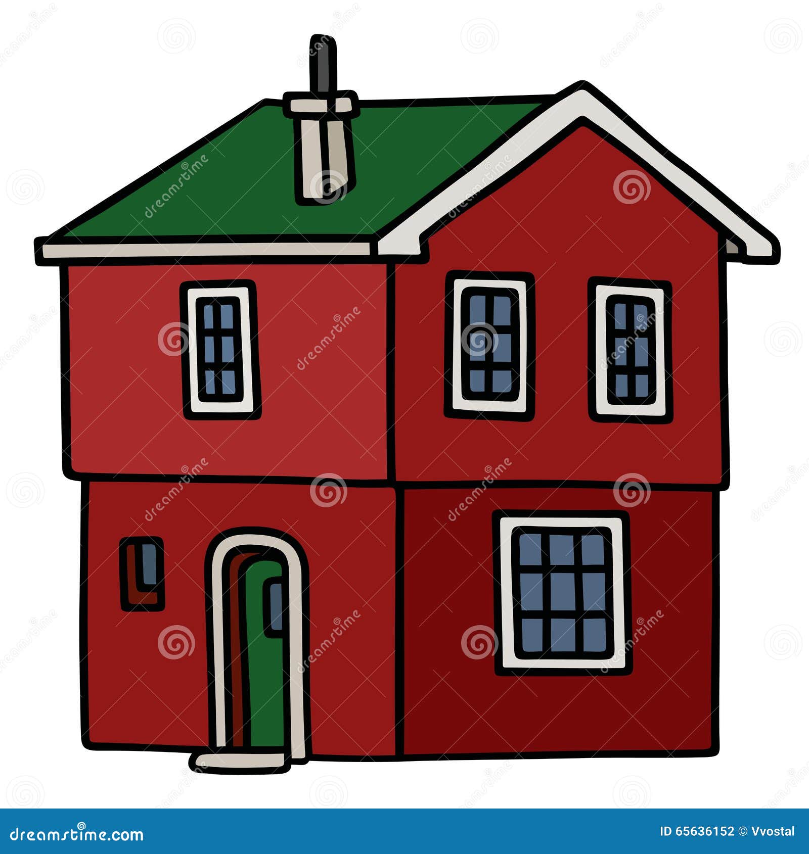 Old dark red house stock vector. Illustration of country - 65636152