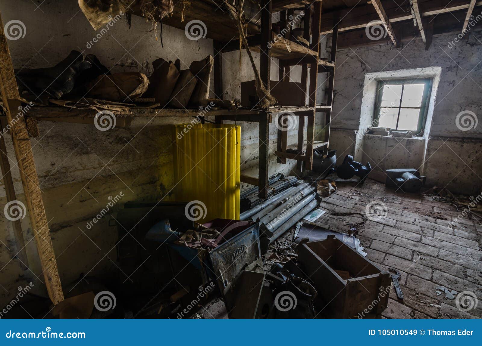 Old storeroom in mill editorial stock image. Image of facade - 105010549
