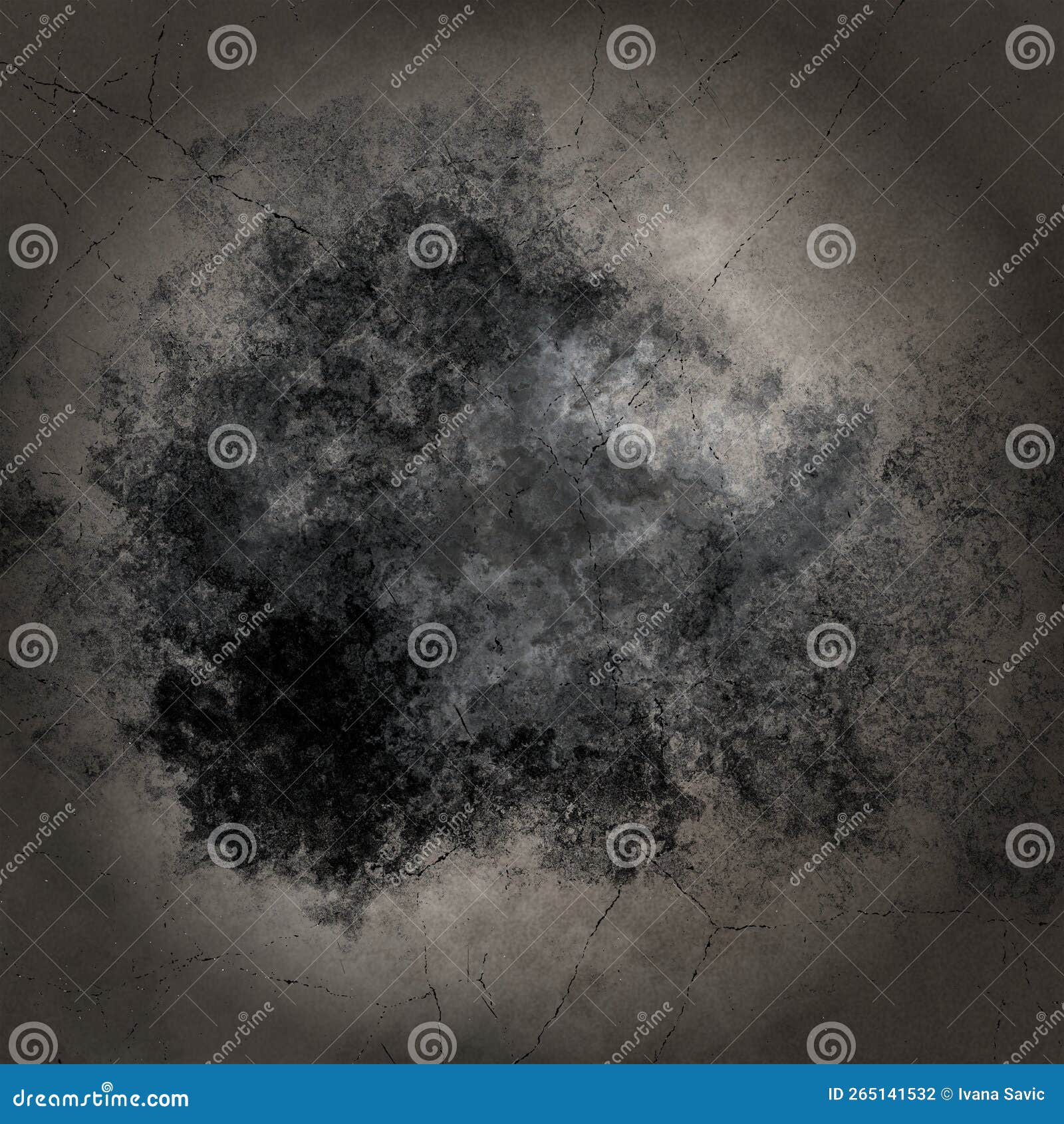 Old Dark Vignette Background with Stains and Central Torn Distressed ...