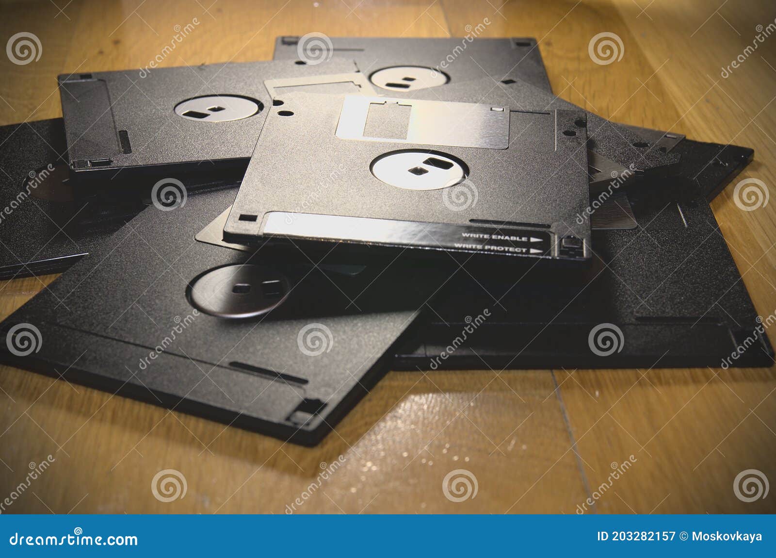 Old data storage discs. 3 stock image. Image of technology - 203282157