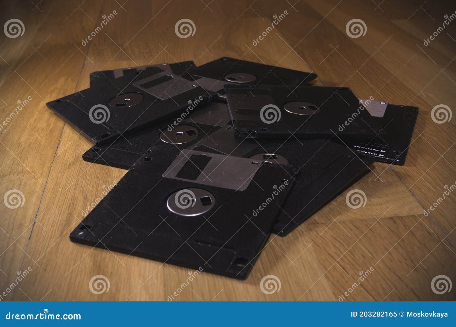 Old data storage discs. 3 stock image. Image of disk - 203282165