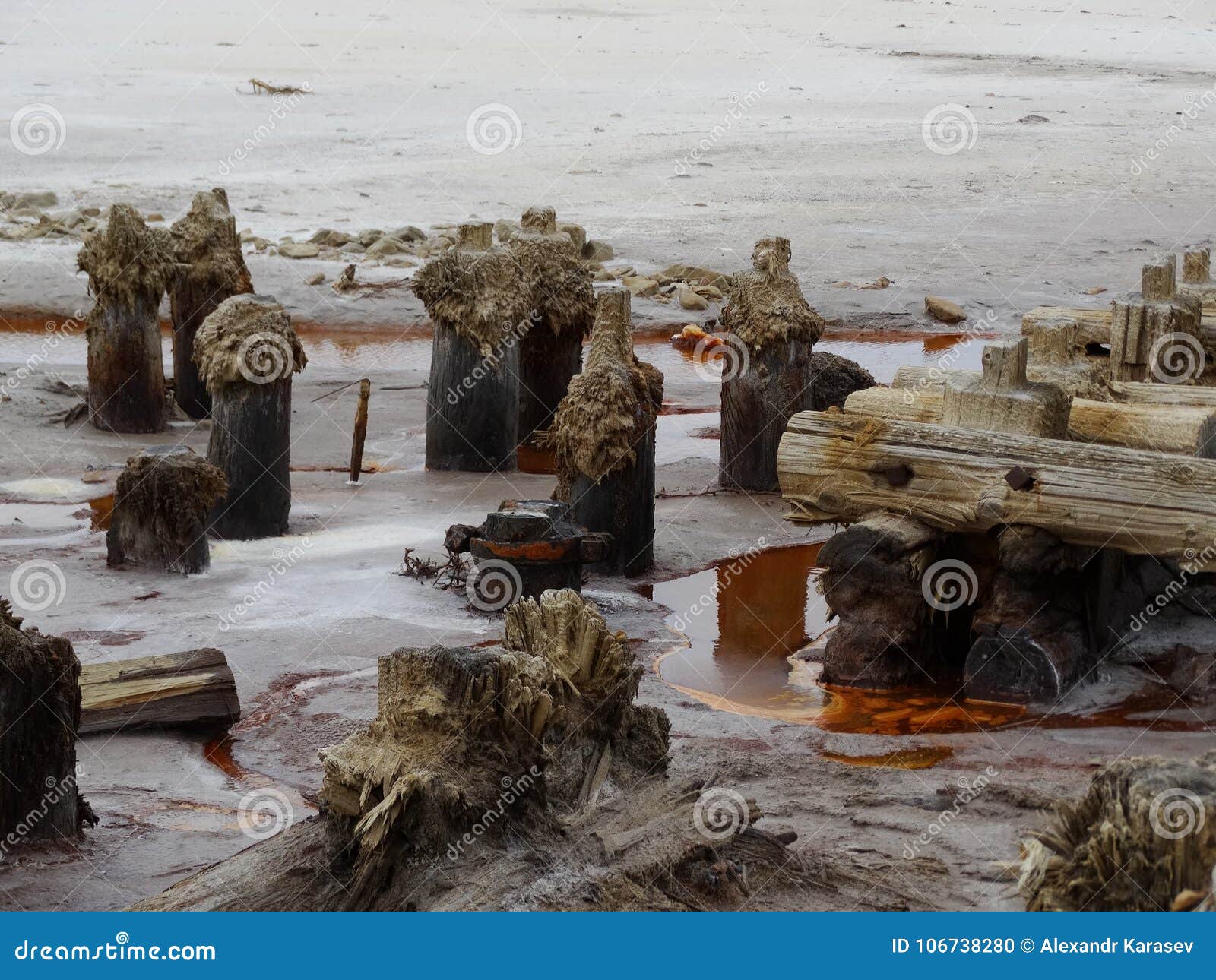 In the Old Days Salt Was Mined Stock Photo - Image of coast, history ...