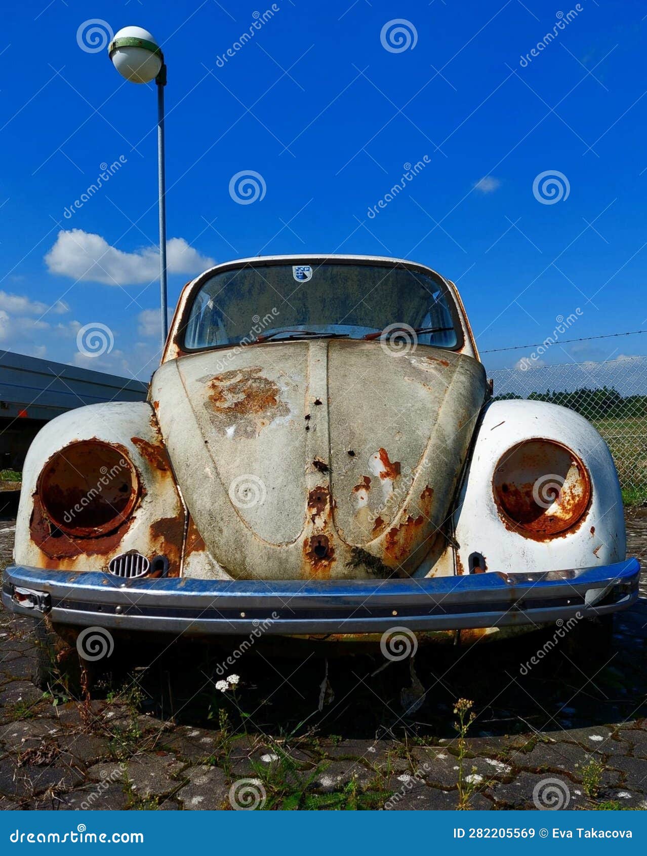 Old decayed abandoned car stock image. Image of wheel - 282205569