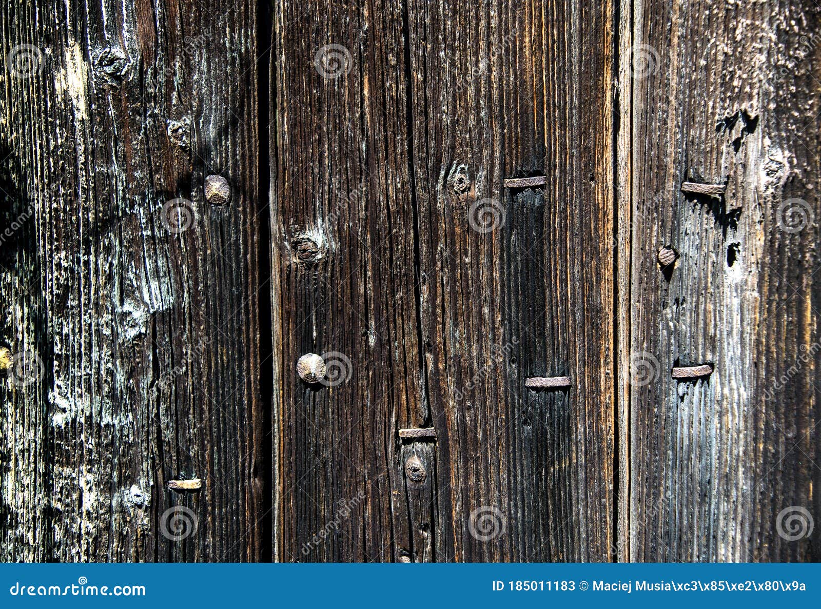 Old Boards with Rusty Nails Stock Image - Image of surface, rusty ...