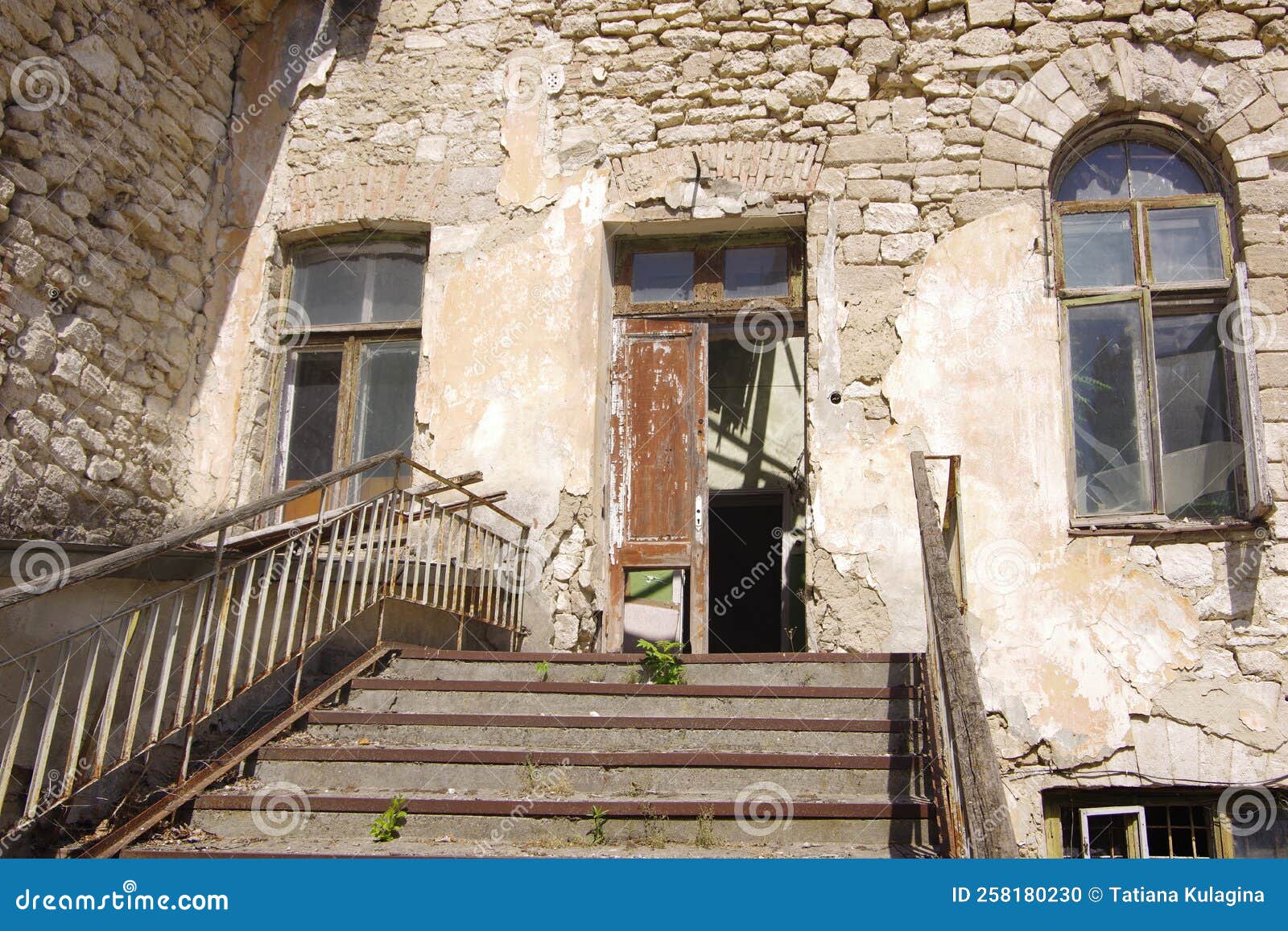 An Old Decaying House Which is a Monument of Architecture. Stock Photo ...