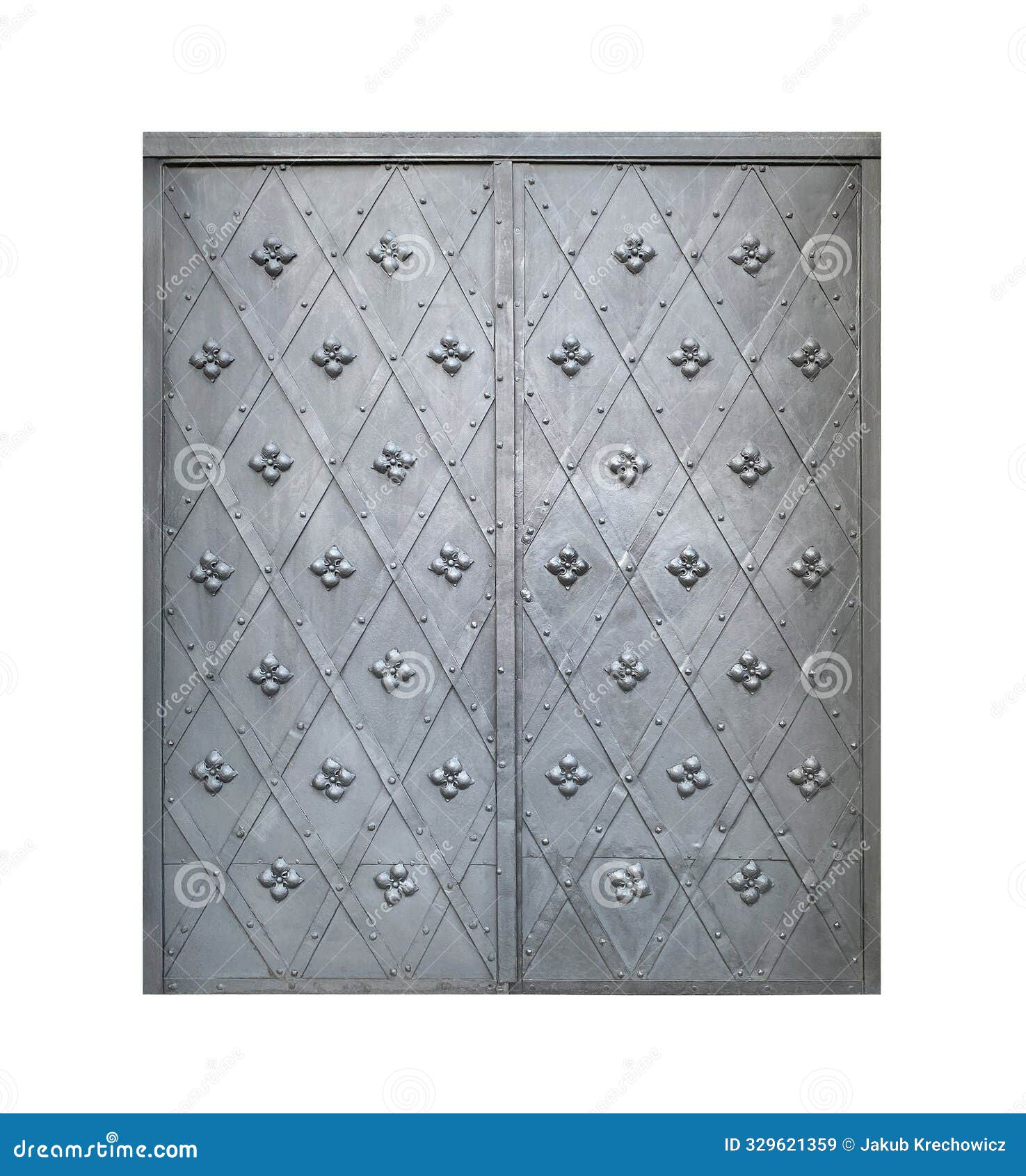 Old Decorated Metal Gate Isolated on White Stock Image - Image of house ...